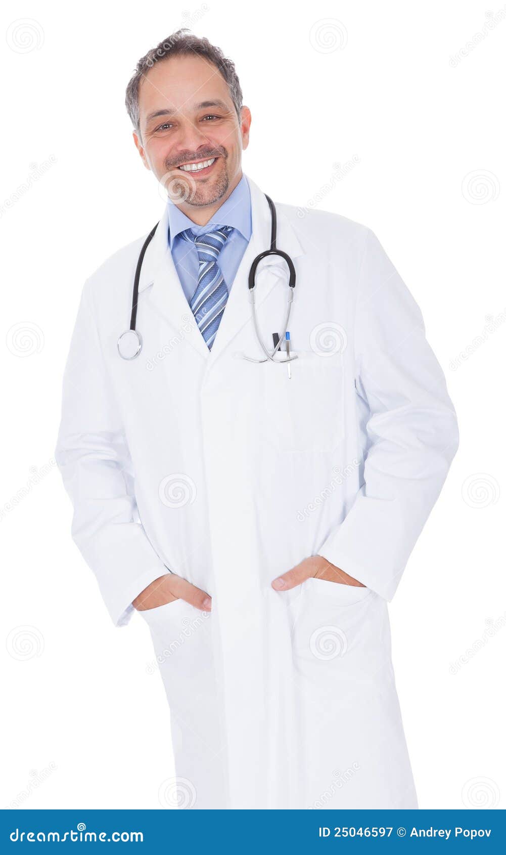 Smiling Medical Doctor Man with Stethoscope Stock Image - Image of care ...