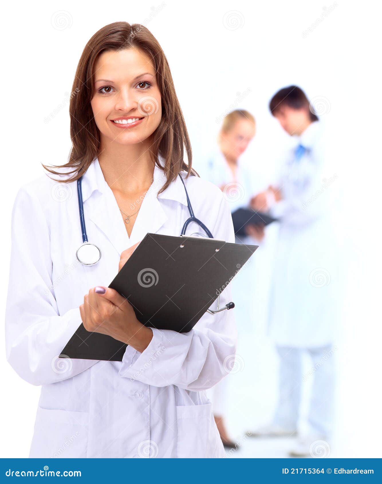 Smiling Medical Doctor and Over Stock Photo - Image of caucasian, happy ...