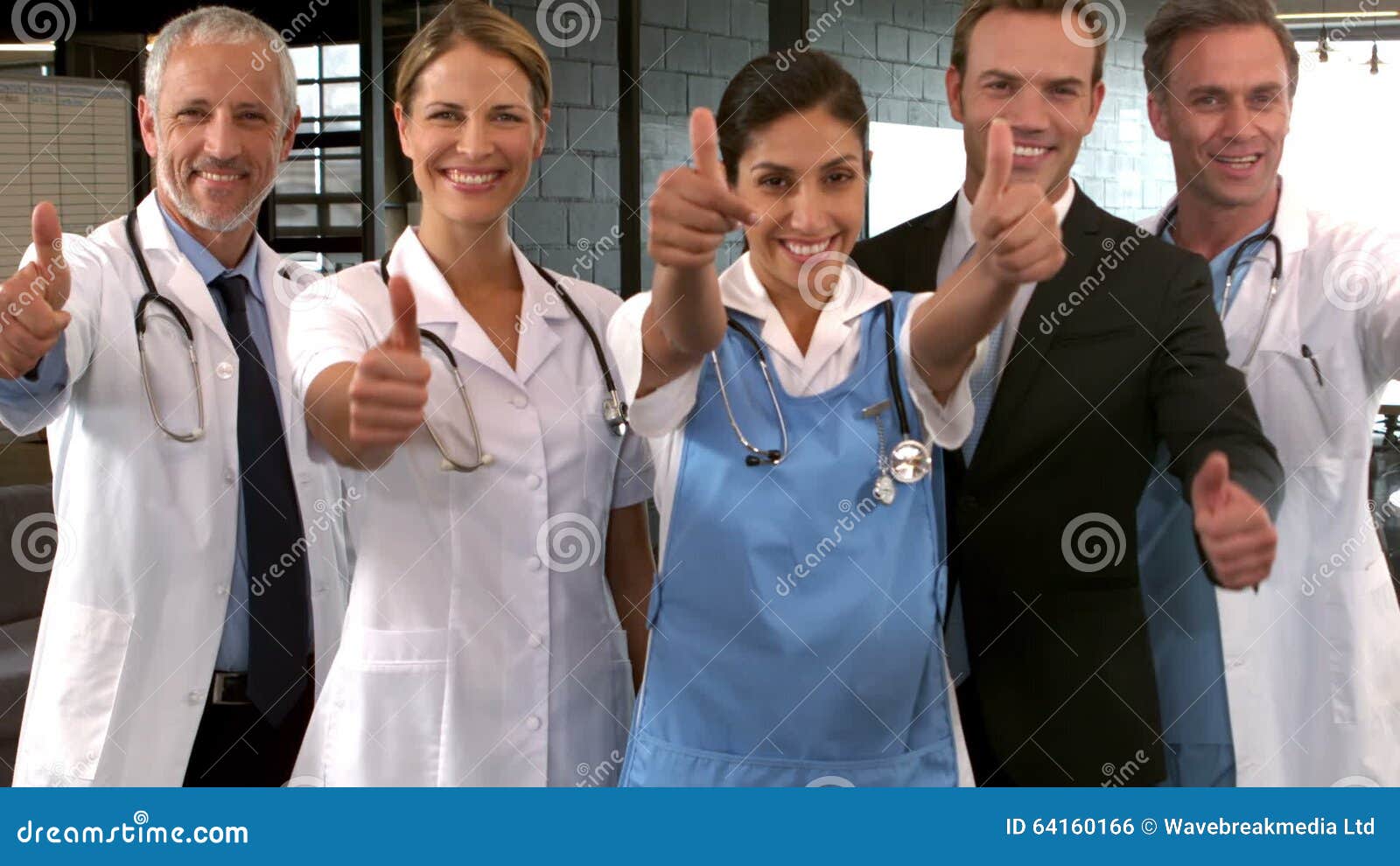 Smiling Medical Team with Thumbs Up Stock Footage - Video of career ...