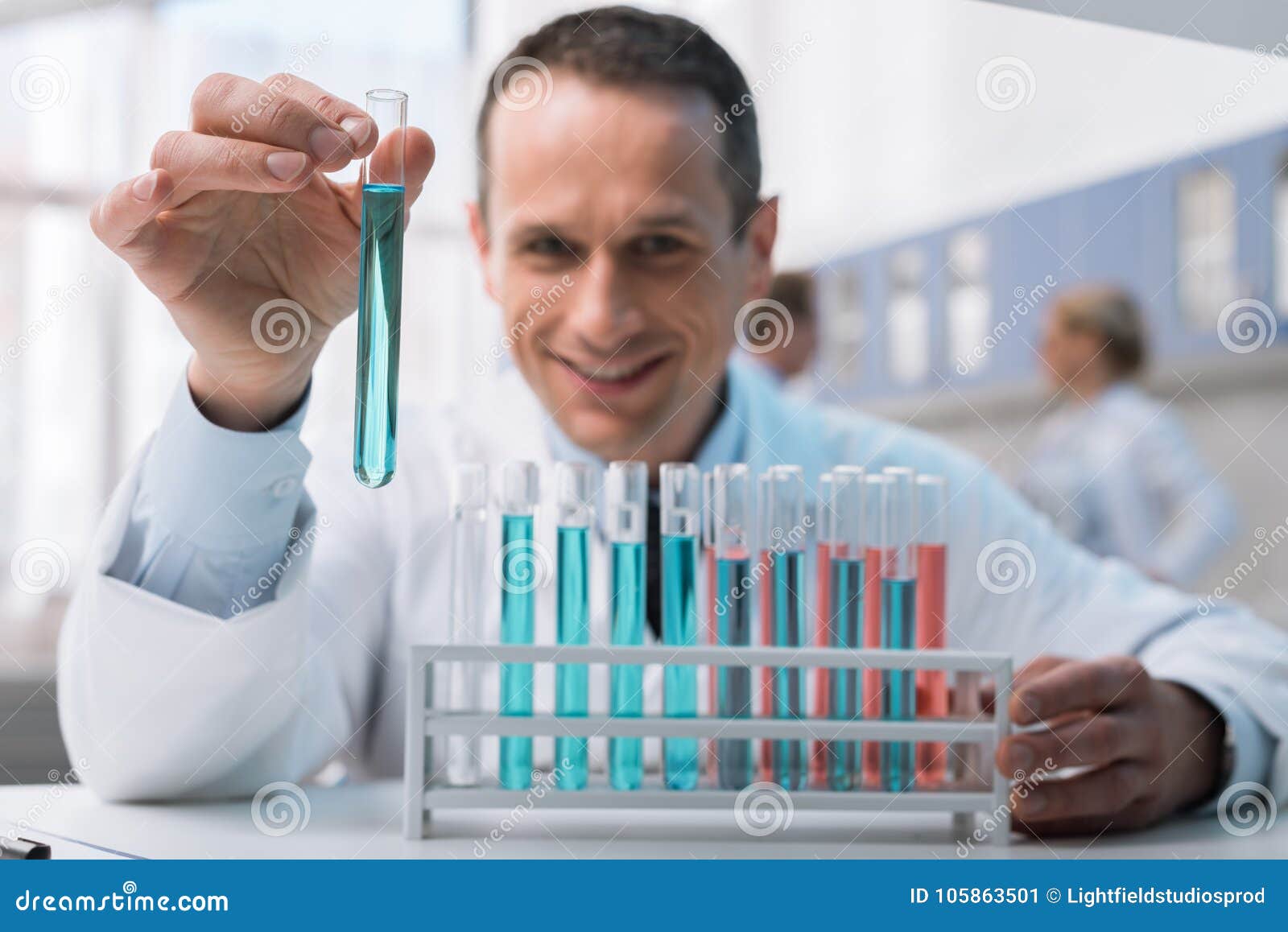 Scientist Working with Test Tubes Stock Image - Image of chemist ...