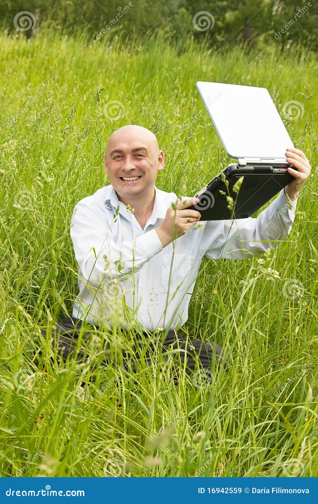 Smiling Men with the Notebook Stock Image - Image of person, caucasian ...