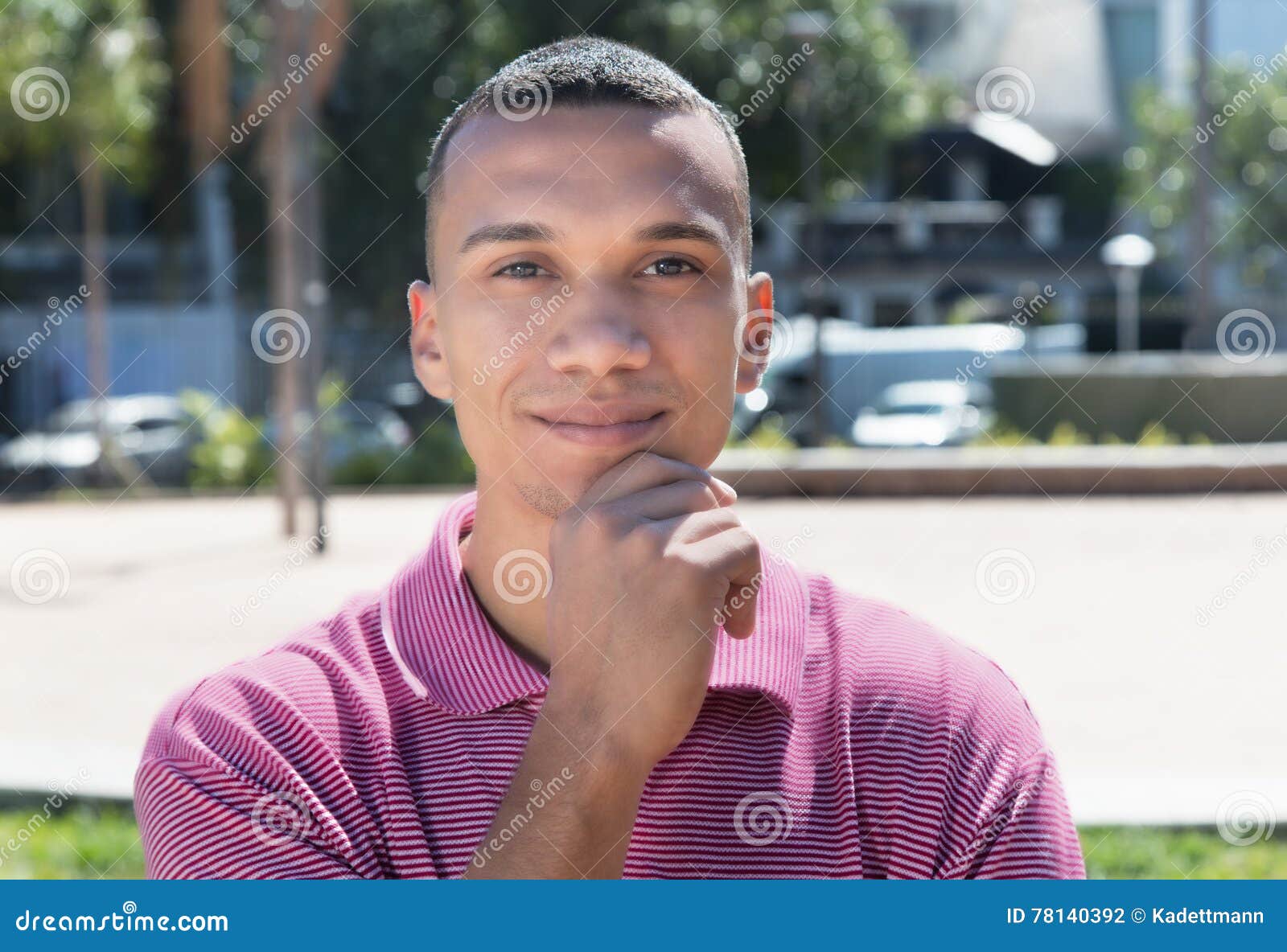 Smiling Mexican Guy in the City Stock Photo - Image of african ...