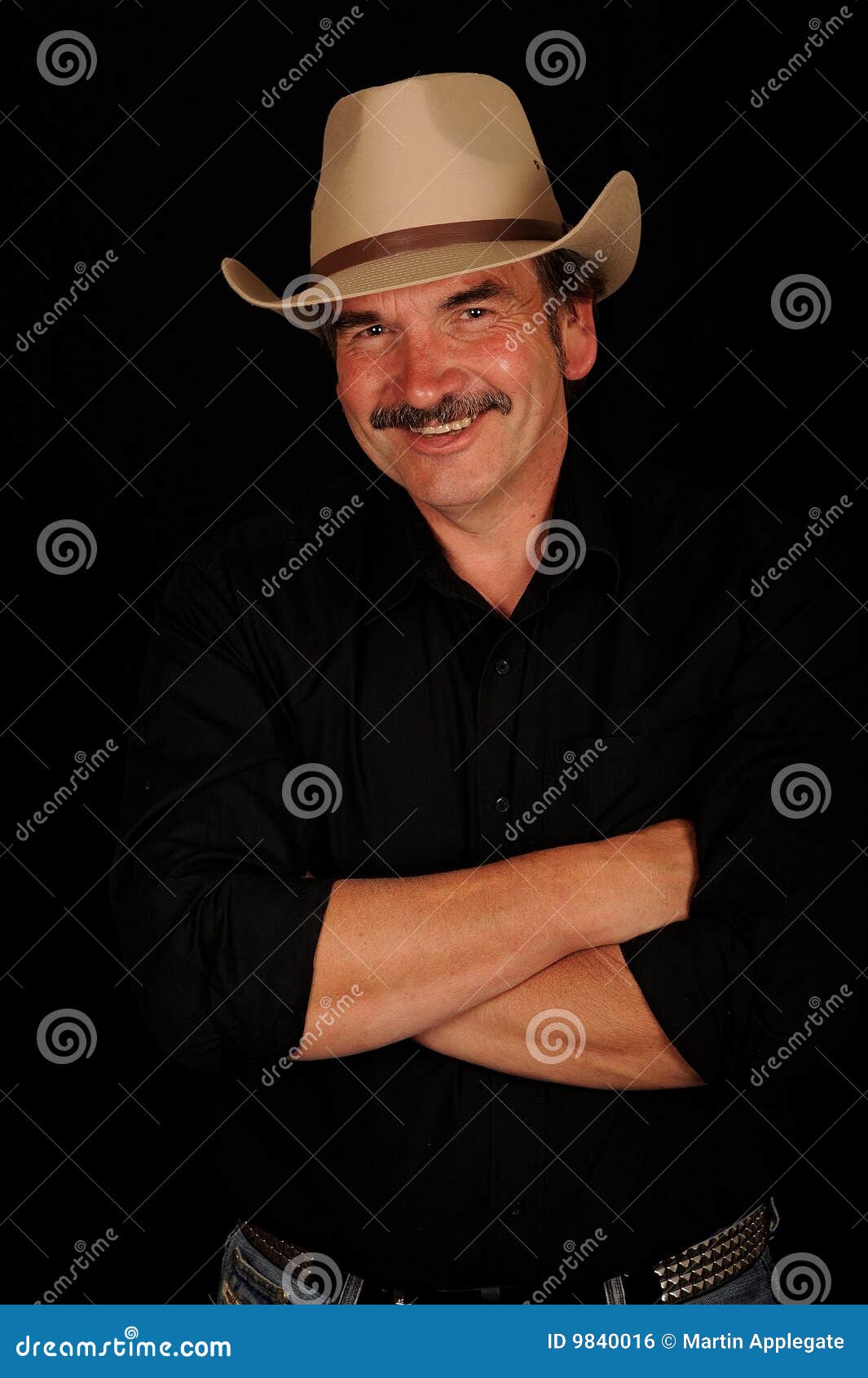 Smiling Middle Aged Cowboy Royalty-Free Stock Image | CartoonDealer.com ...
