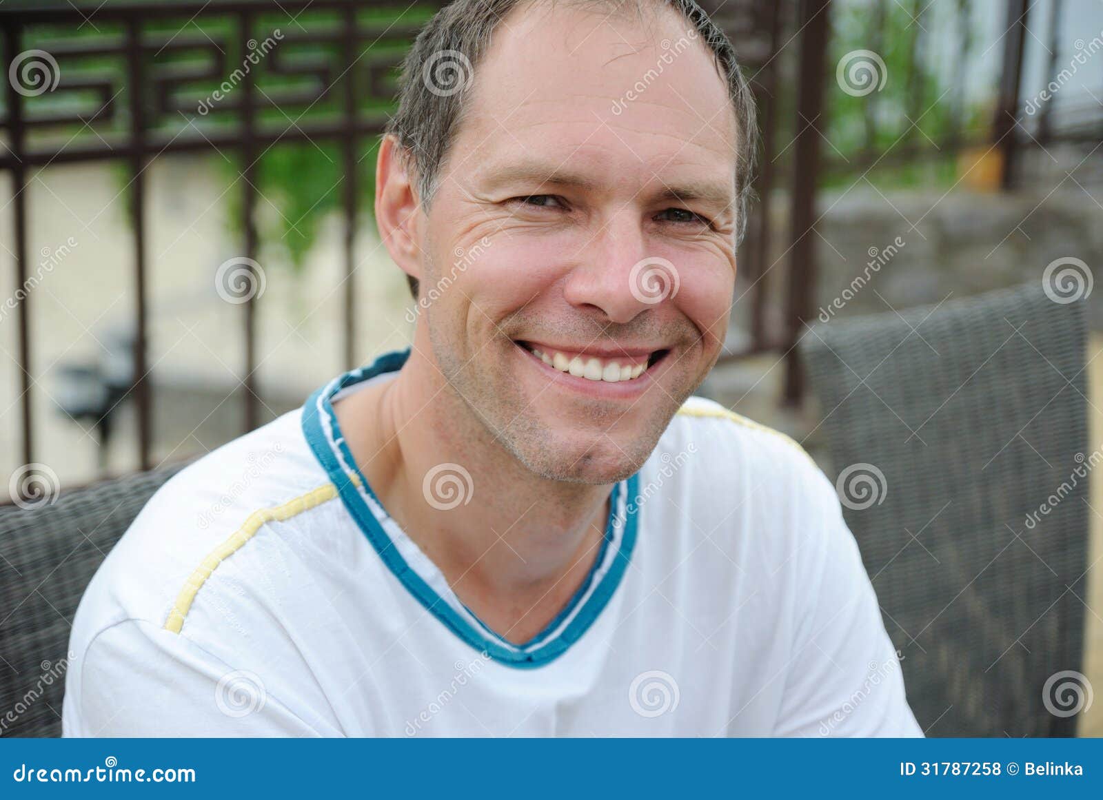 Smiling middle aged man stock photo. Image of hispanic - 31787258