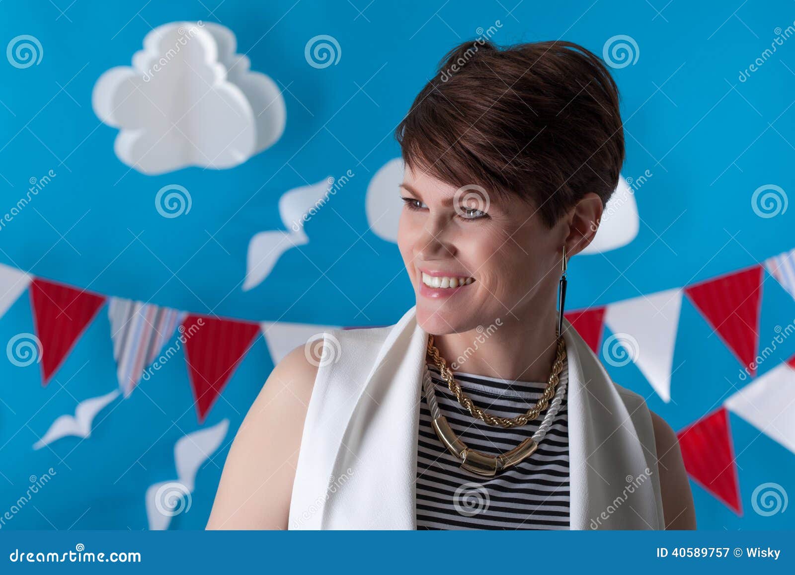 Smiling Middle-aged Model Posing in Stylish Suit Stock Image - Image of ...