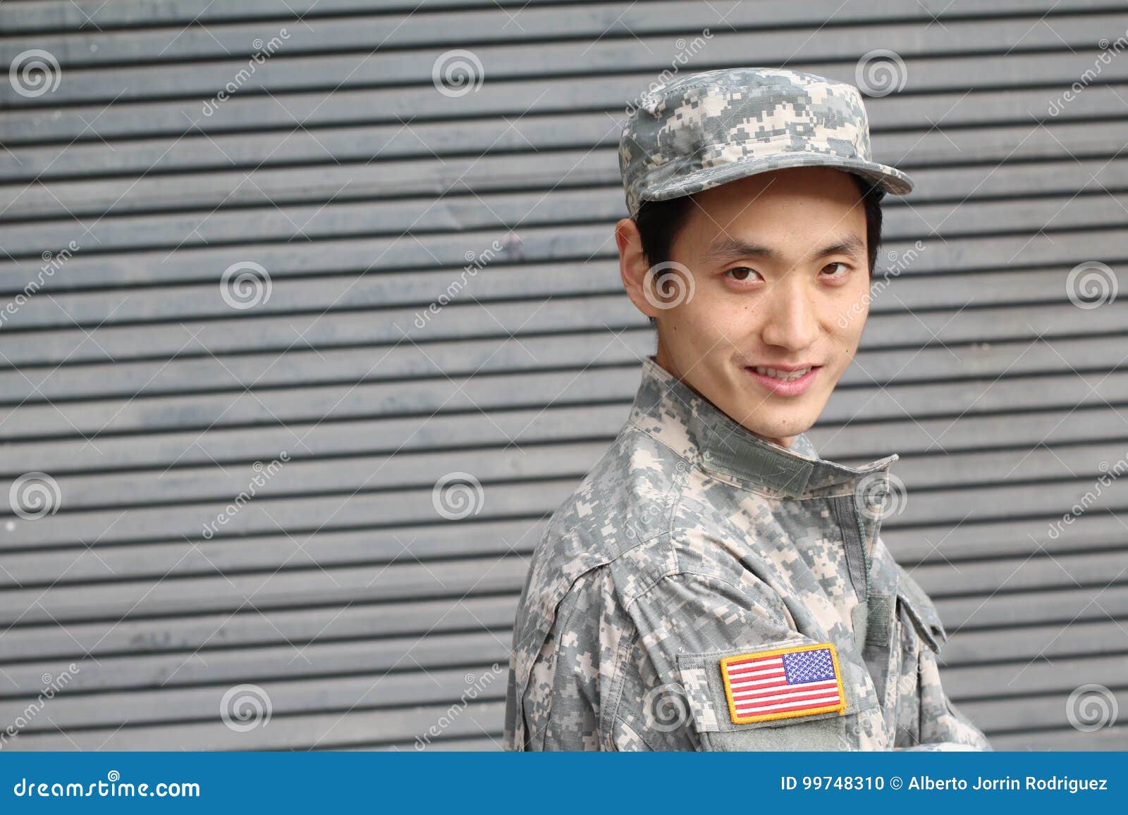 Smiling Military Asian Healthy Man Stock Photo - Image of navy, freedom ...
