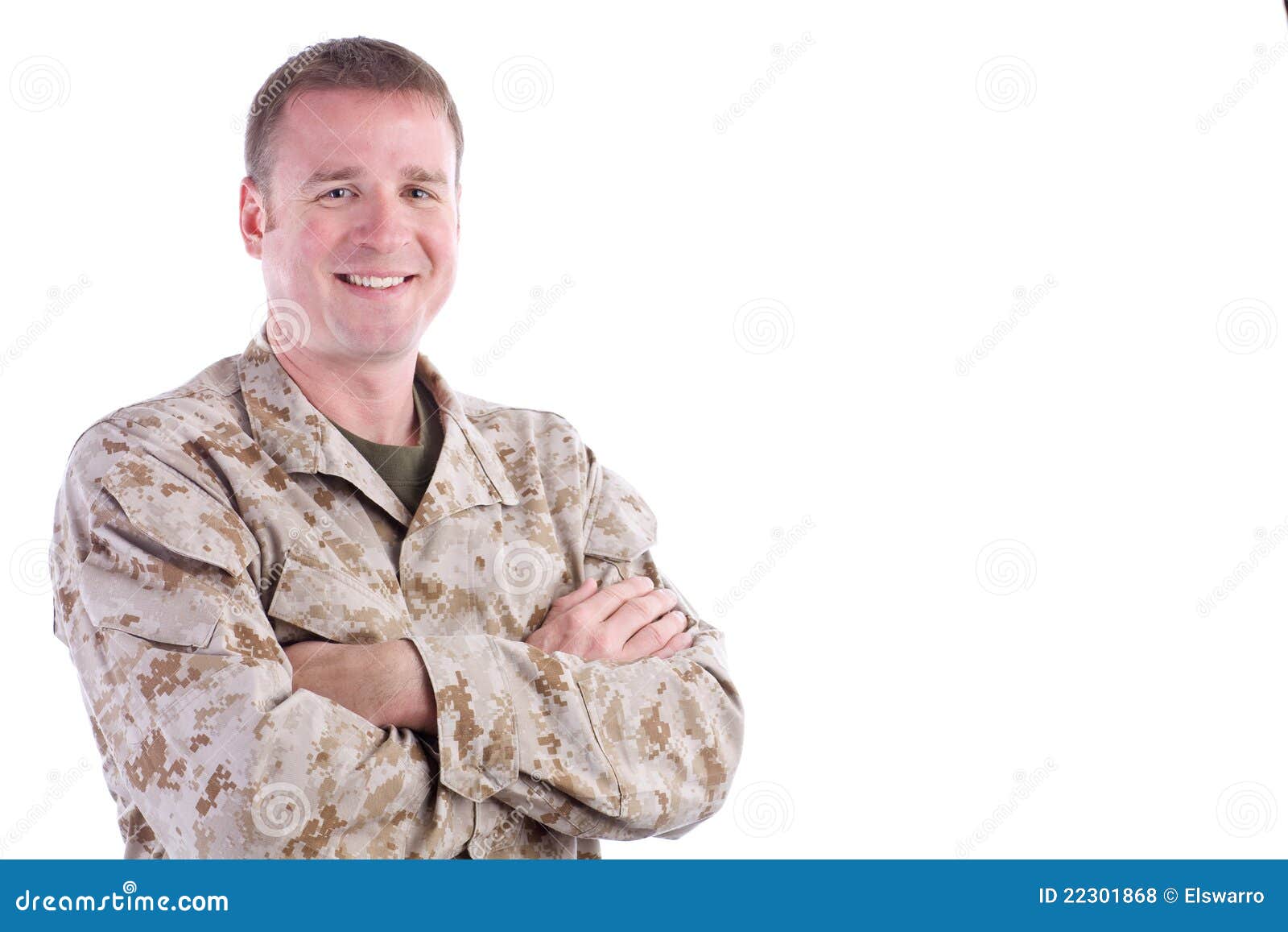 Smiling Military Man stock photo. Image of clothing, army - 22301868