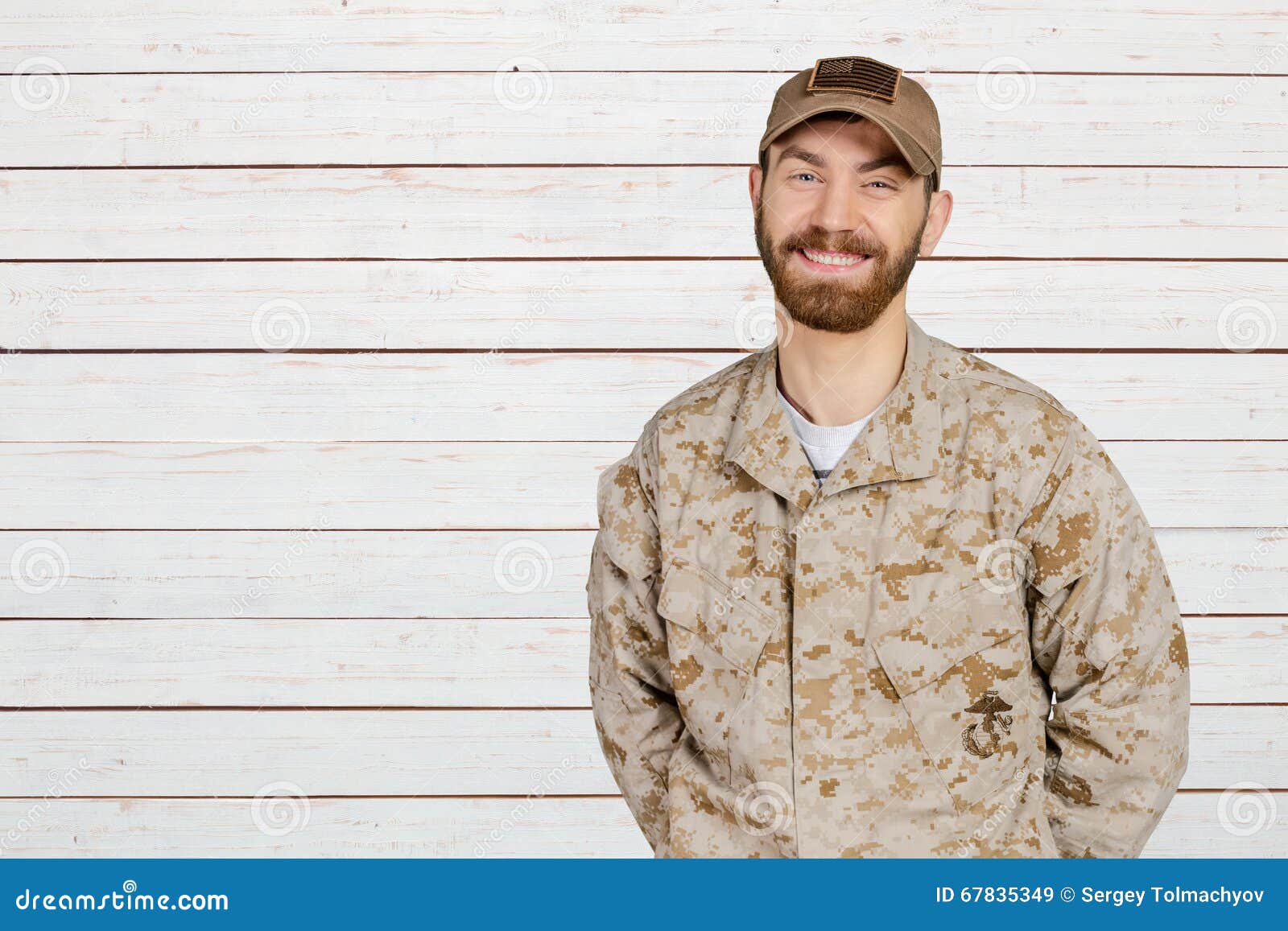 Smiling Military Man stock image. Image of male, father - 67835349