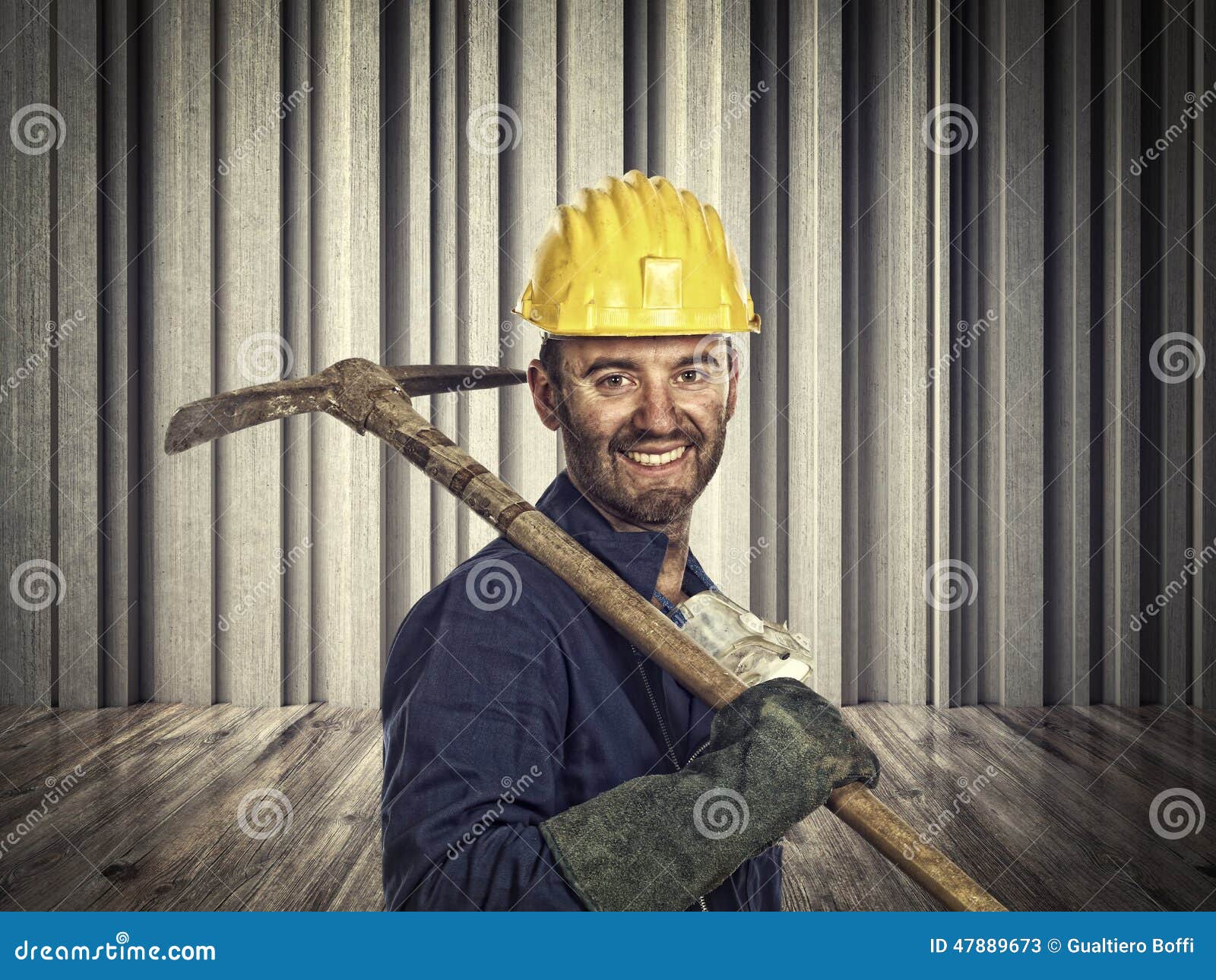 Smiling miner stock image. Image of manual, solid, grunge - 47889673
