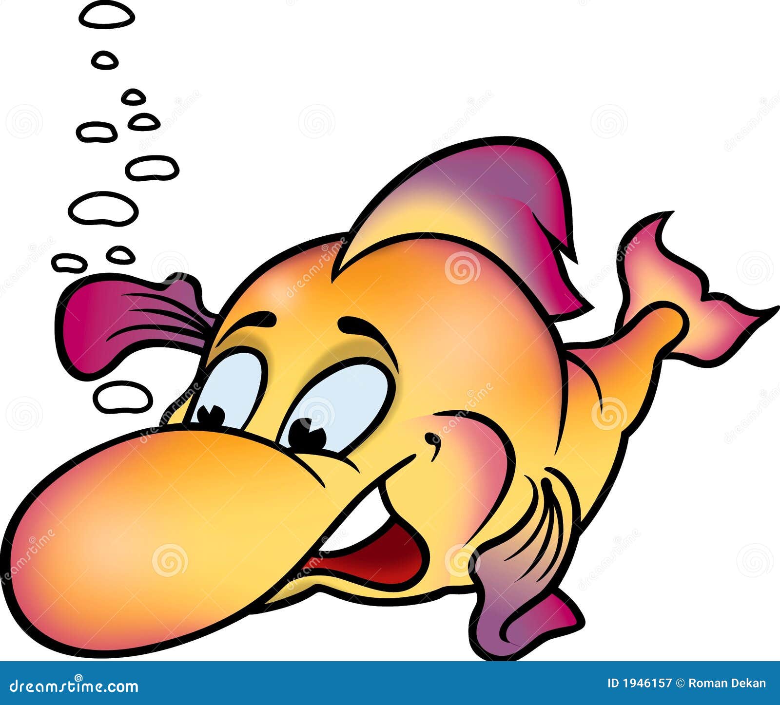 Smiling mini fish stock illustration. Illustration of coloured - 1946157