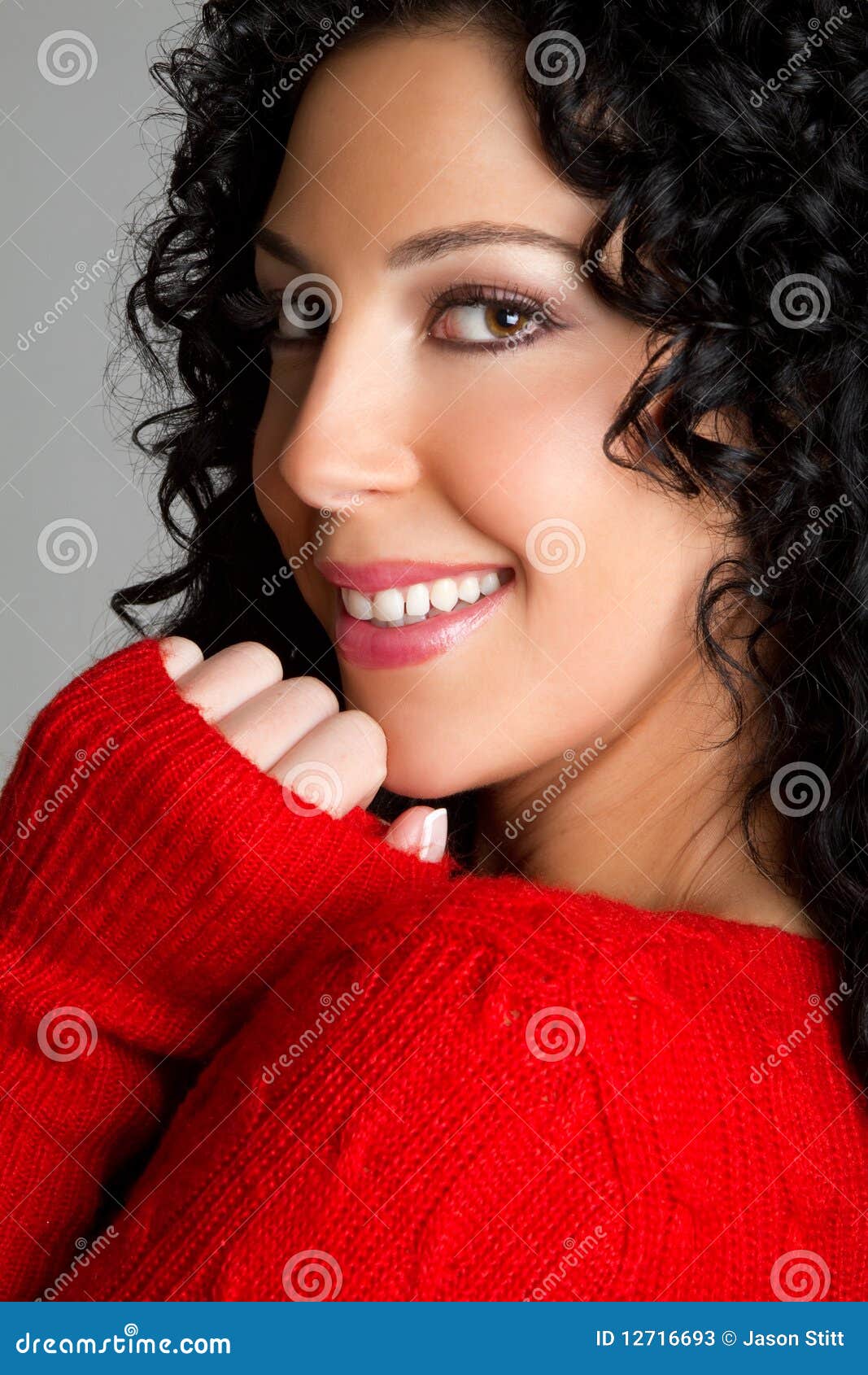 Smiling Model stock image. Image of model, black, wearing - 12716693