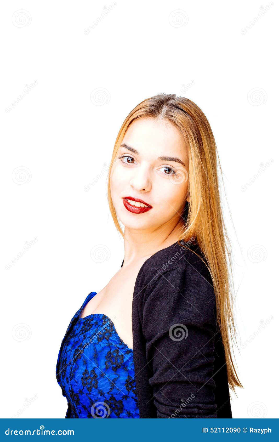 Smiling model stock photo. Image of positivity, isolated - 52112090