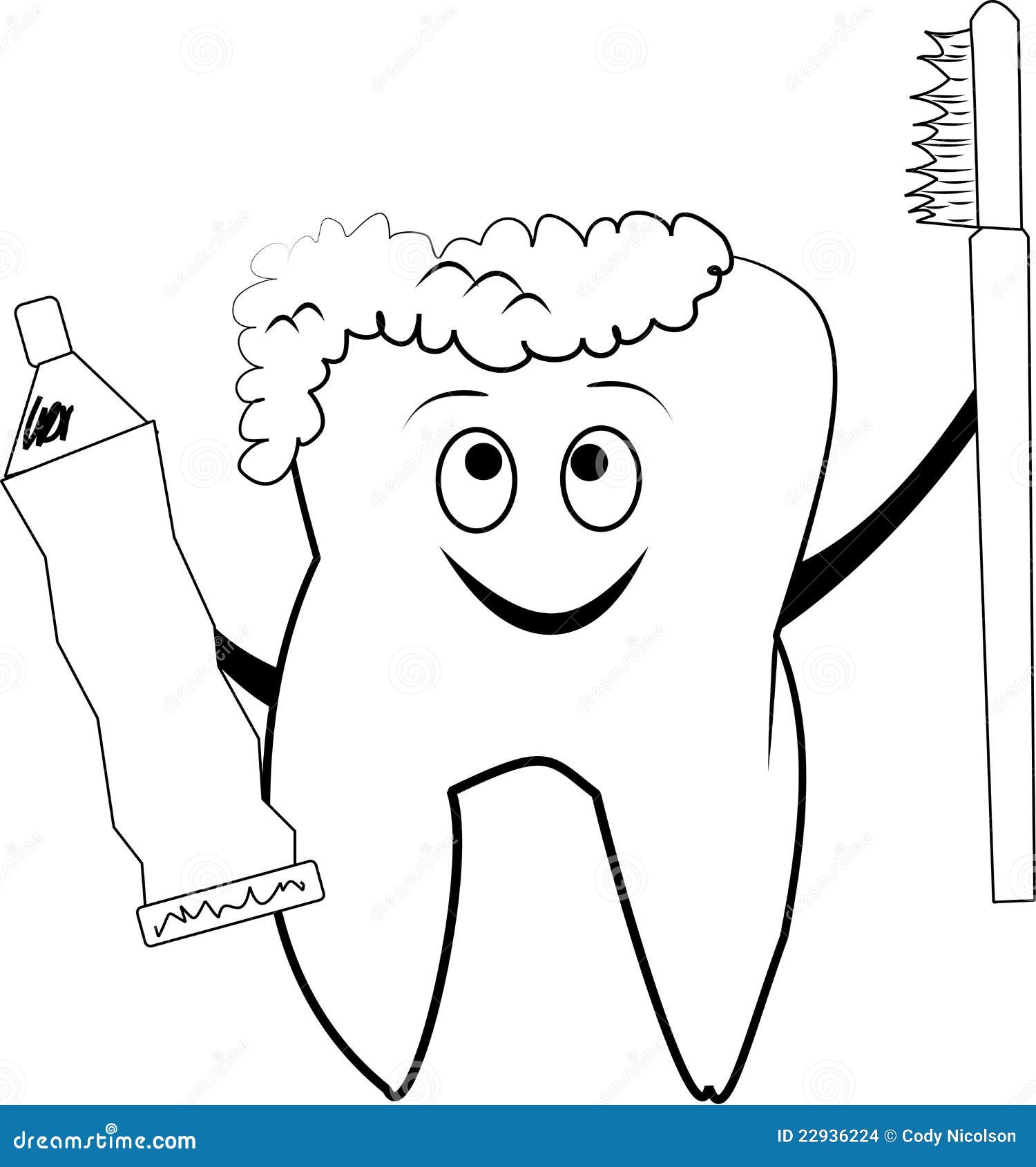 Smiling molar tooth sketch stock vector. Illustration of kids - 22936224