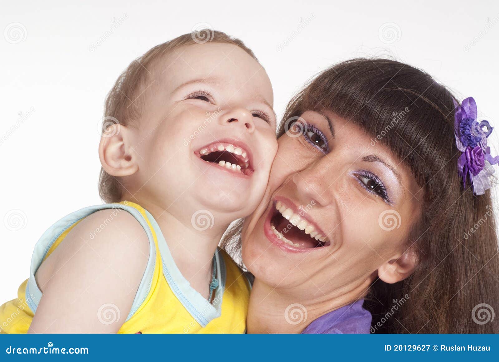 Smiling mom and baby stock image. Image of human, caucasian - 20129627