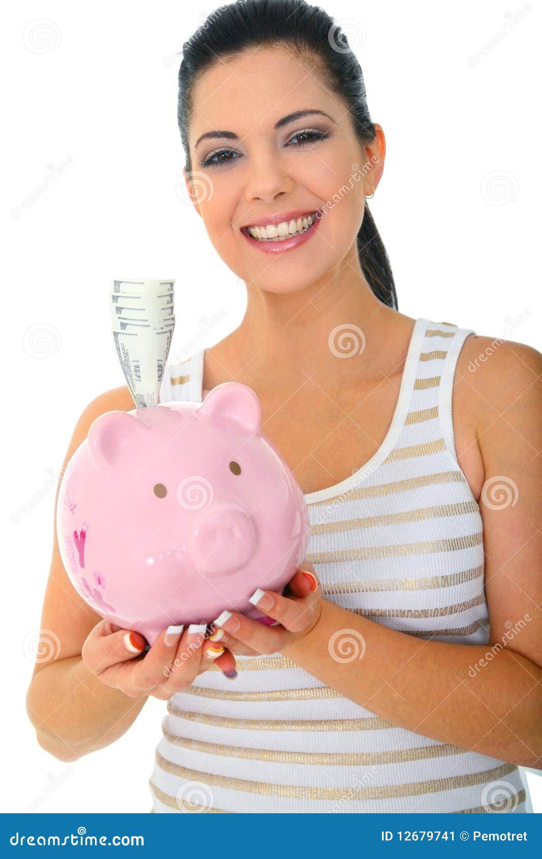 Smiling Mom Holding Piggy Bank Stock Image - Image of save, woman: 12679741 Smiling Mom Holding Piggy Bank Stock Image - Image of save, woman: 12679741