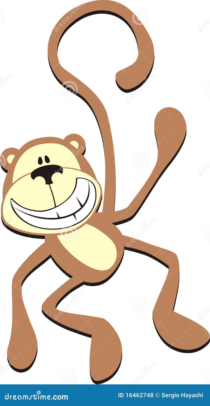 Smiling monkey stock vector. Illustration of smiling - 16462748