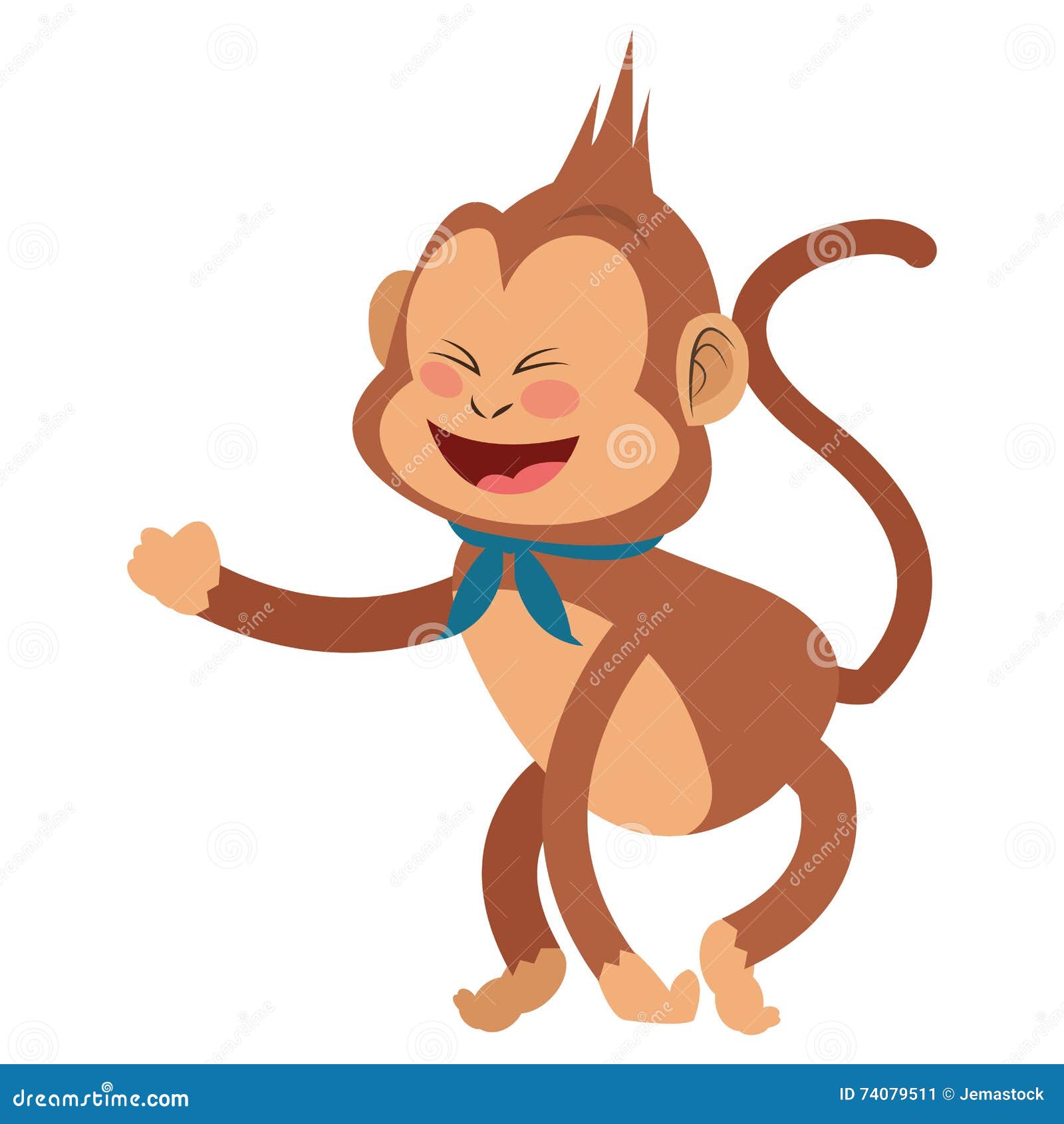 Monkey Smiling Cartoon
