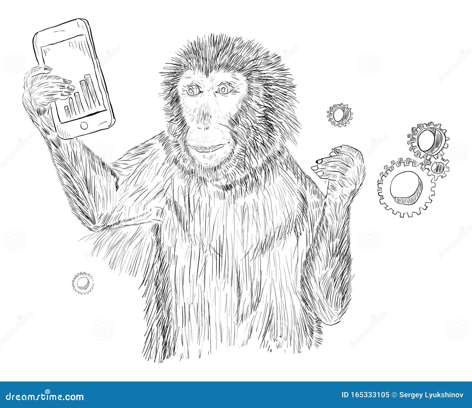 Monkey Phone Stock Illustrations – 298 Monkey Phone Stock Illustrations ...