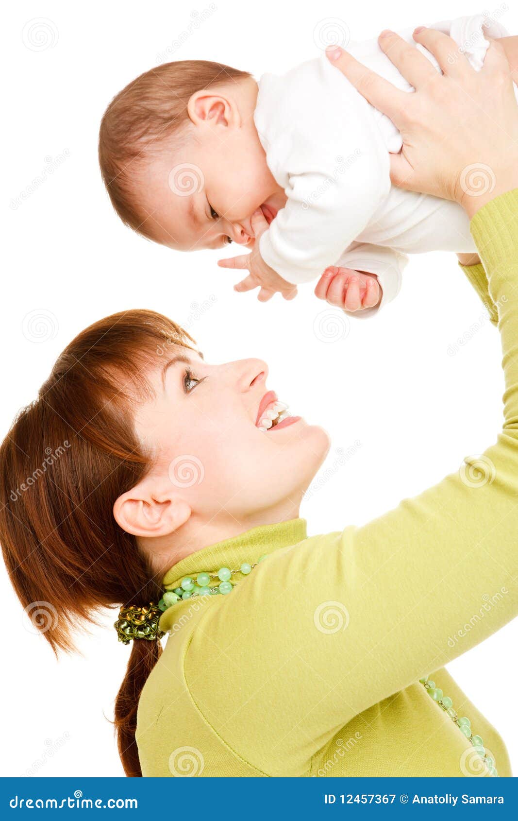 Smiling mother and baby stock image. Image of little - 12457367