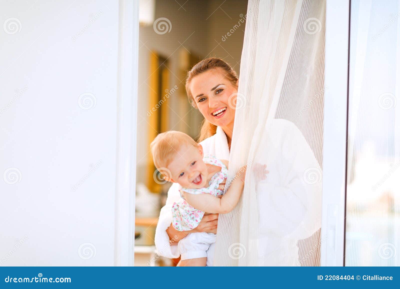 186 Smiling Mother Baby Looking Out Window Stock Photos - Free ...