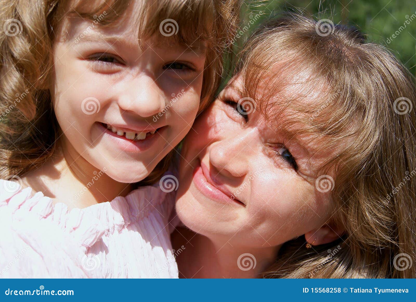 Smiling Mother and the Daughter Stock Photo - Image of cheerful ...
