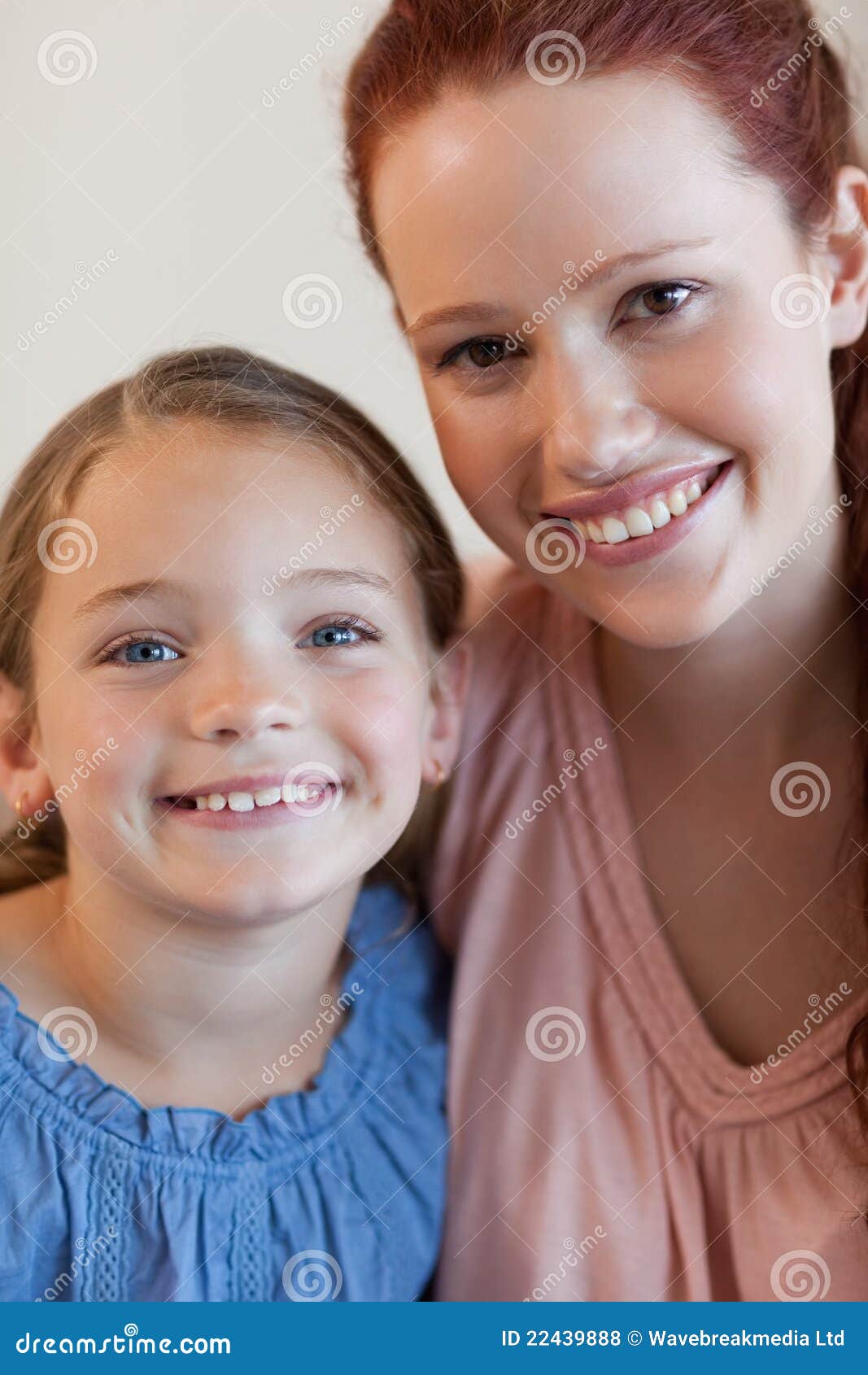 Smiling Mother and Daughter Stock Photo - Image of happy, affection ...