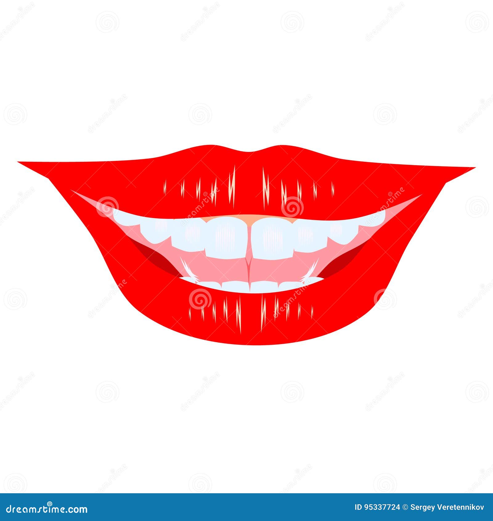 Smiling Mouth Vector Cartoon Illustration Icon On White | CartoonDealer ...