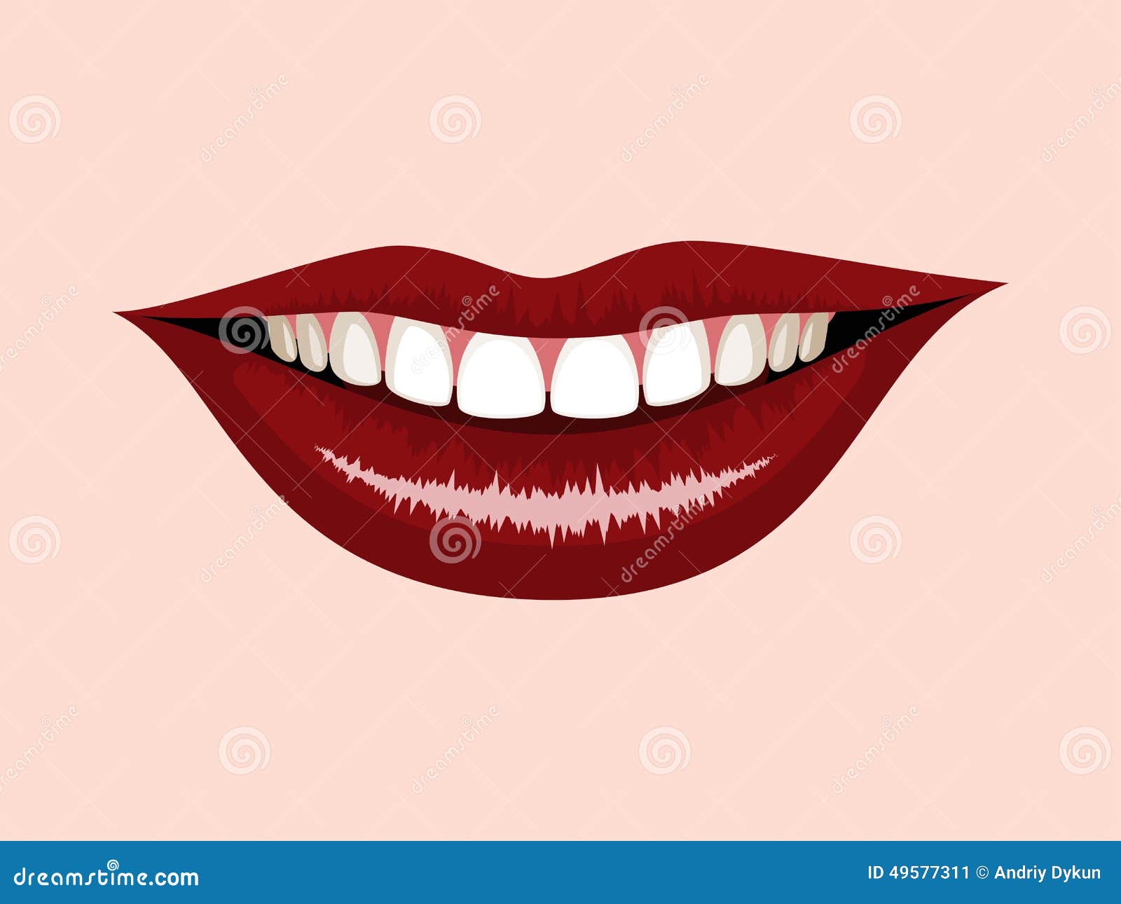 Smiling mouth stock vector. Illustration of happiness - 49577311