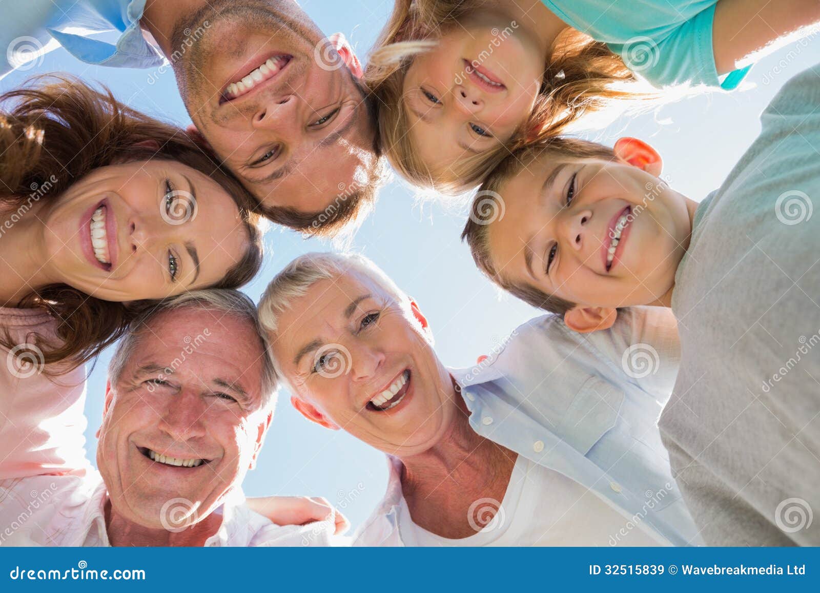 Smiling Multi Generation Family Stock Image - Image of long, hair: 32515839