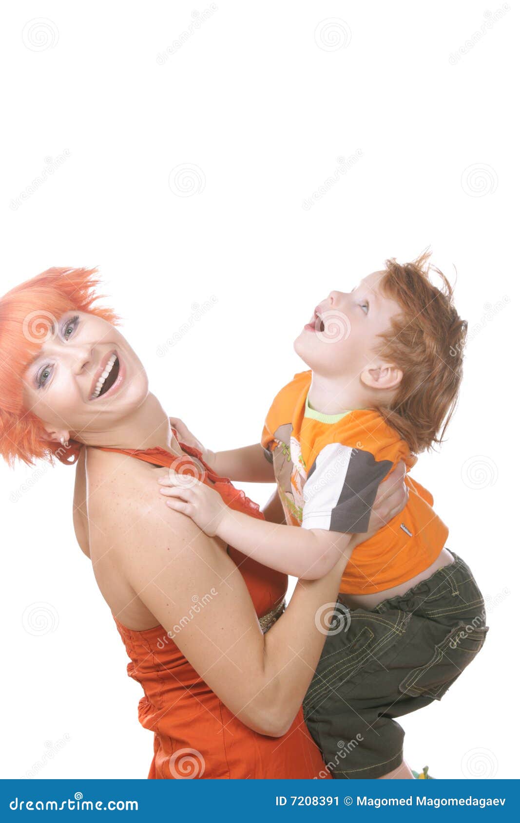 Smiling mummy with kid stock image. Image of portrait - 7208391