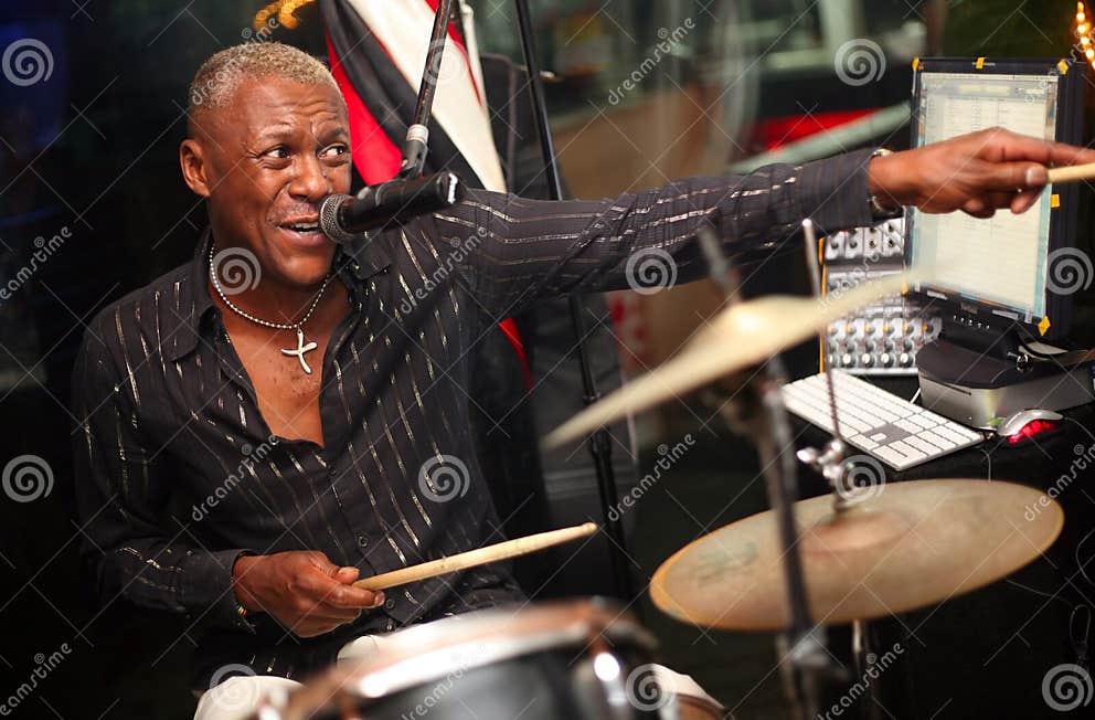 Smiling musician stock photo. Image of rock, flash, isolated - 4692212