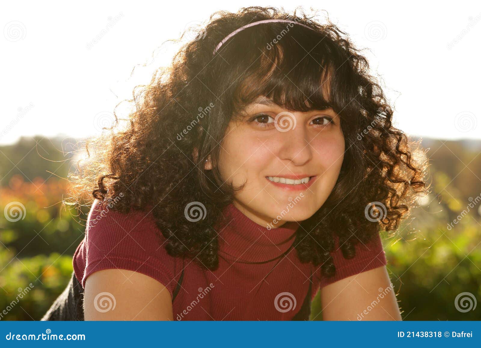 Smiling natural girl stock photo. Image of laughing, mood - 21438318