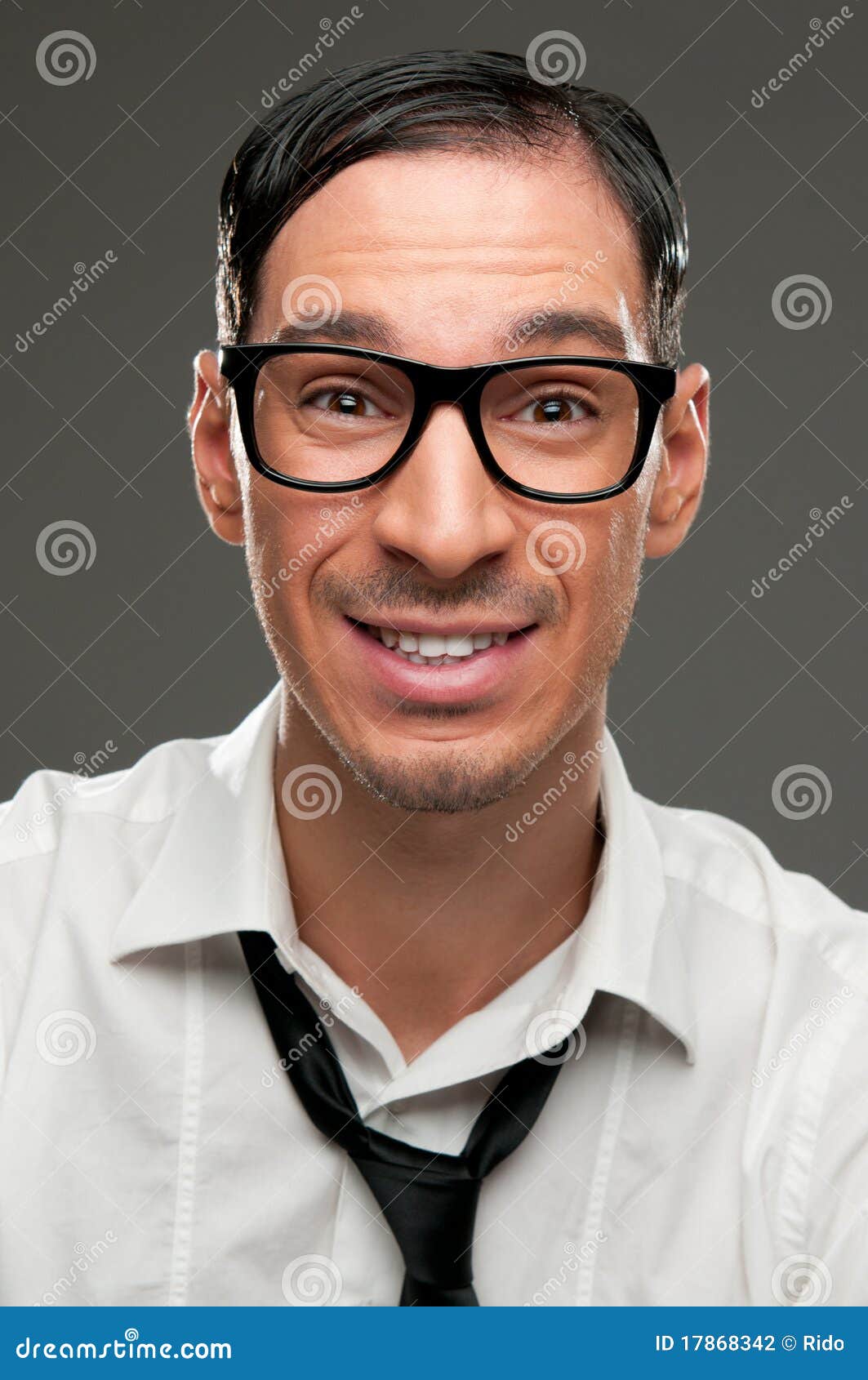 Smiling nerd stock photo. Image of comic, geek, latin - 17868342