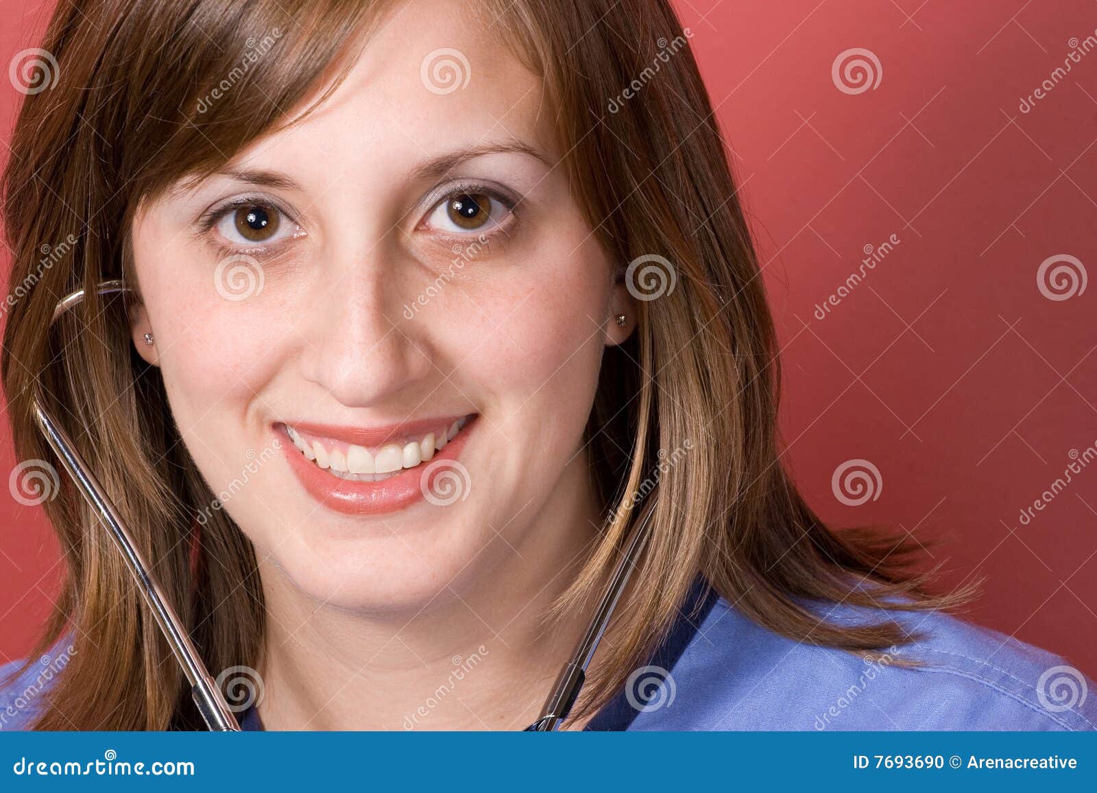 Smiling Nurse stock photo. Image of isolated, health, female - 7693690