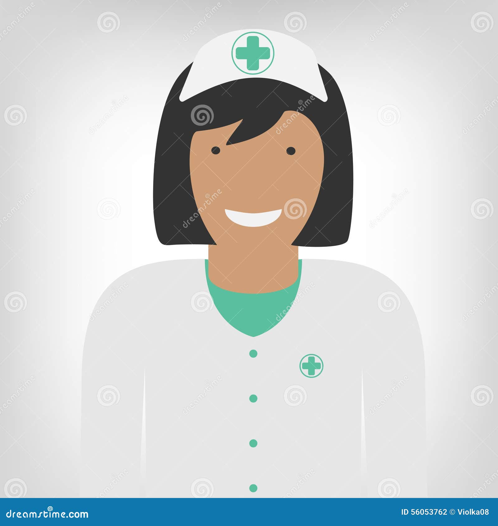Smiling nurse stock illustration. Illustration of icon - 56053762