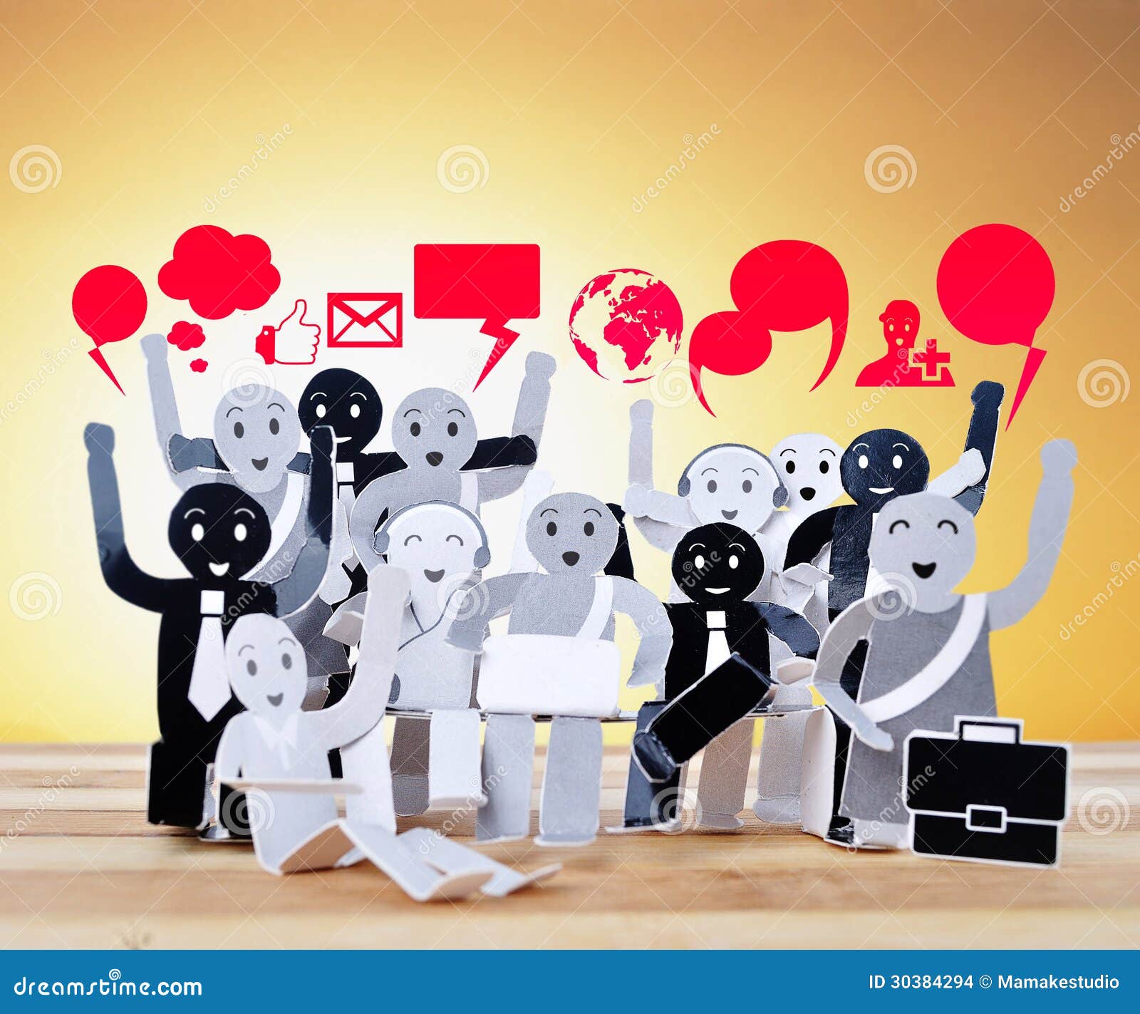 Smiling Object for Symbol of Business Social Network Stock Photo ...