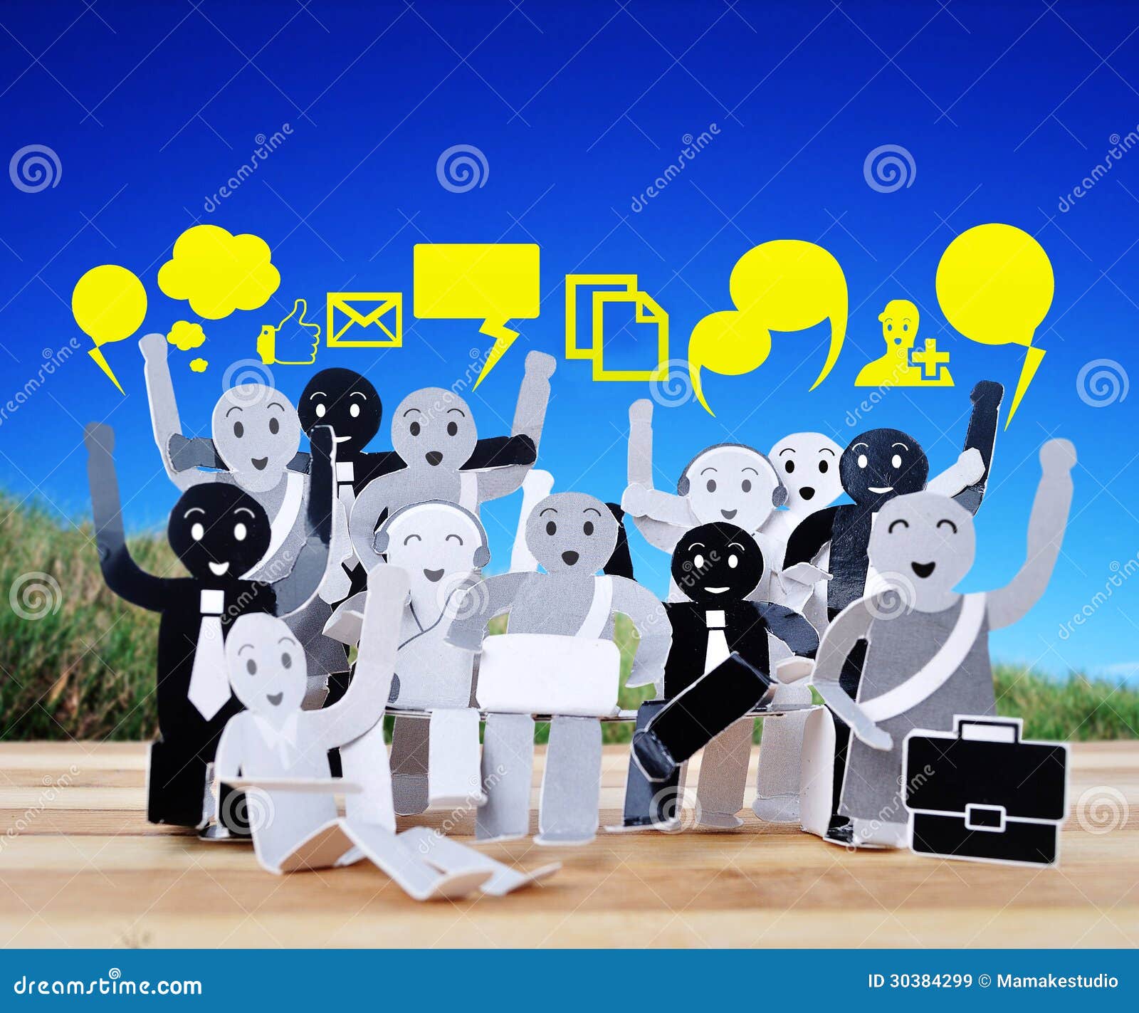 Smiling Object for Symbol of Business Social Network Stock Image ...