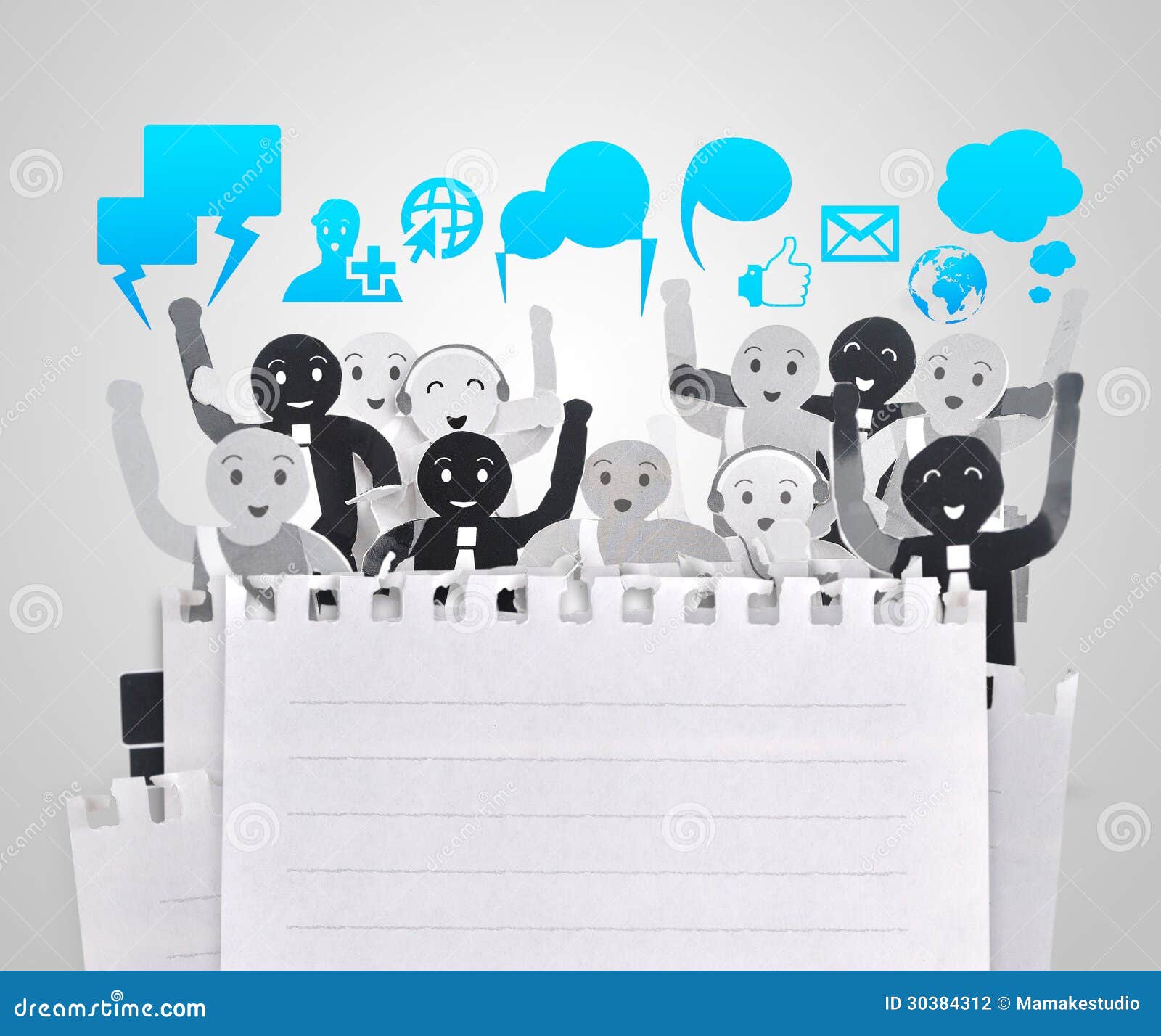 Smiling Object for Symbol of Business Social Network Stock Photo ...