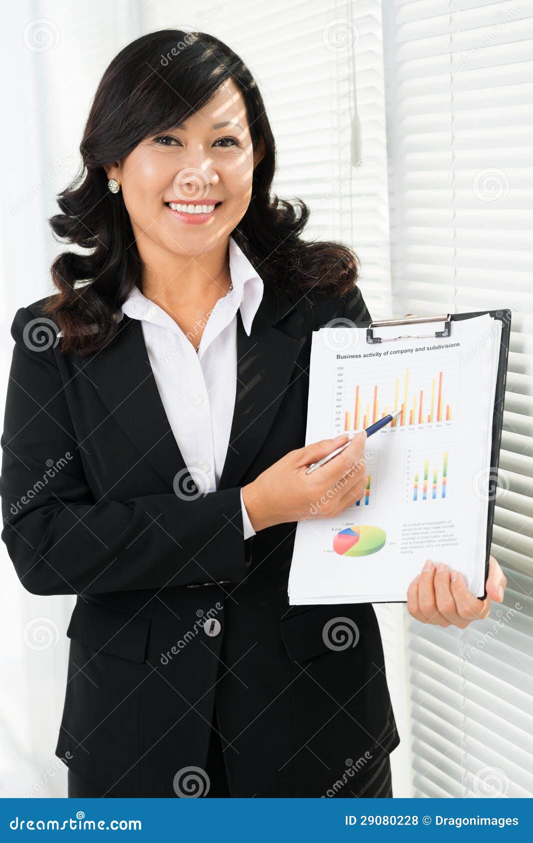 Smiling office worker stock photo. Image of graphics - 29080228