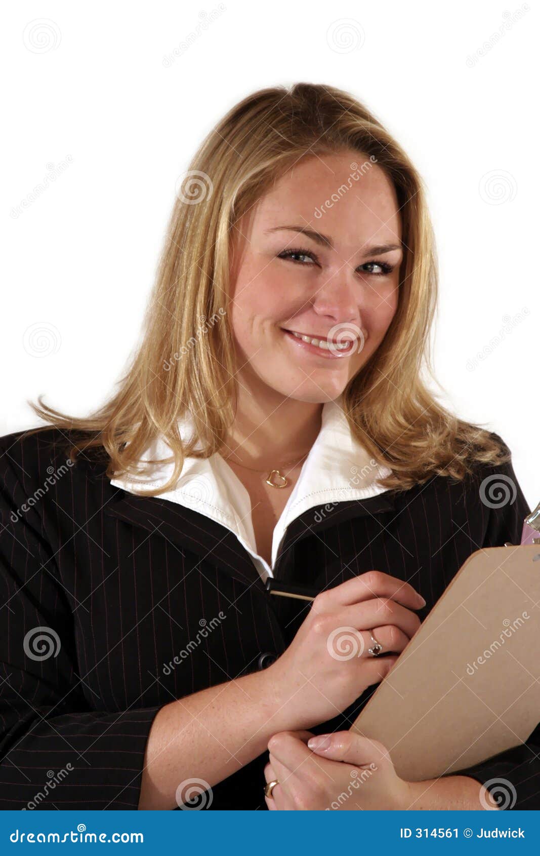 Smiling Office Worker stock image. Image of folder, caseload - 314561