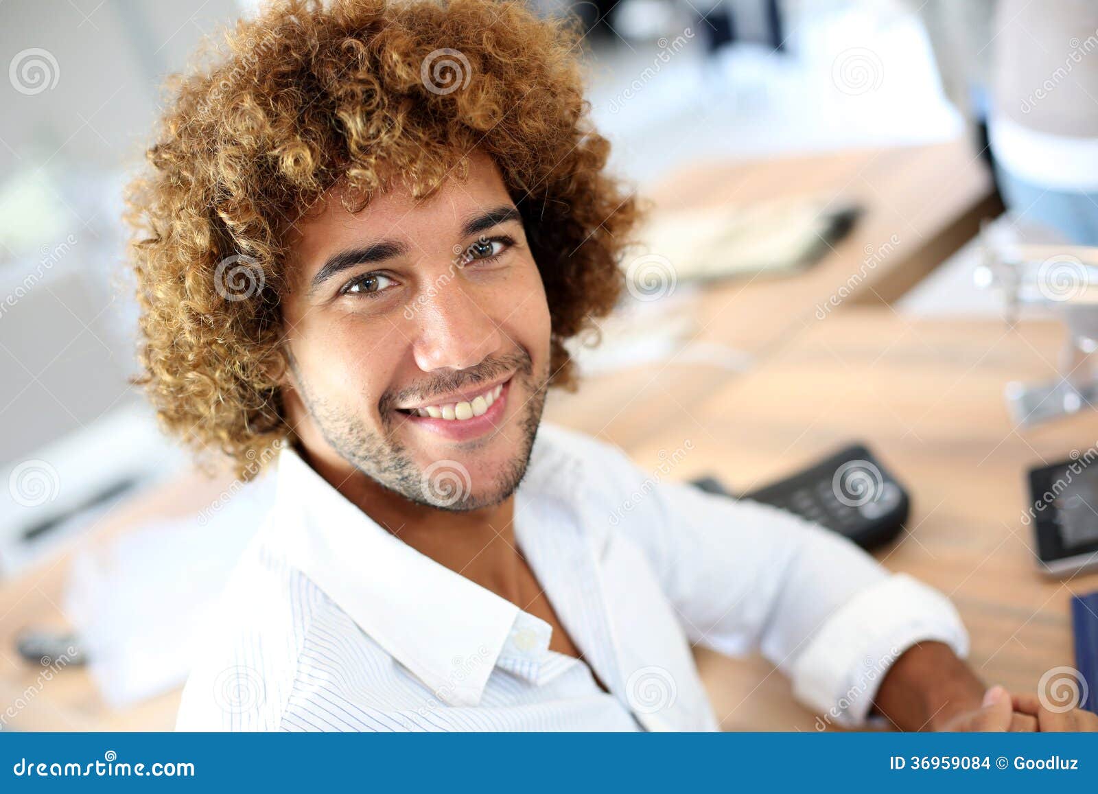 Smiling Office Worker Portrait Stock Photo - Image of architect ...
