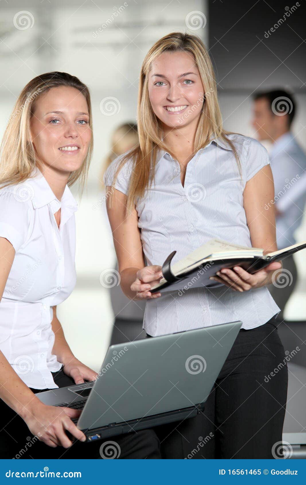 Smiling office workers stock image. Image of colleagues - 16561465