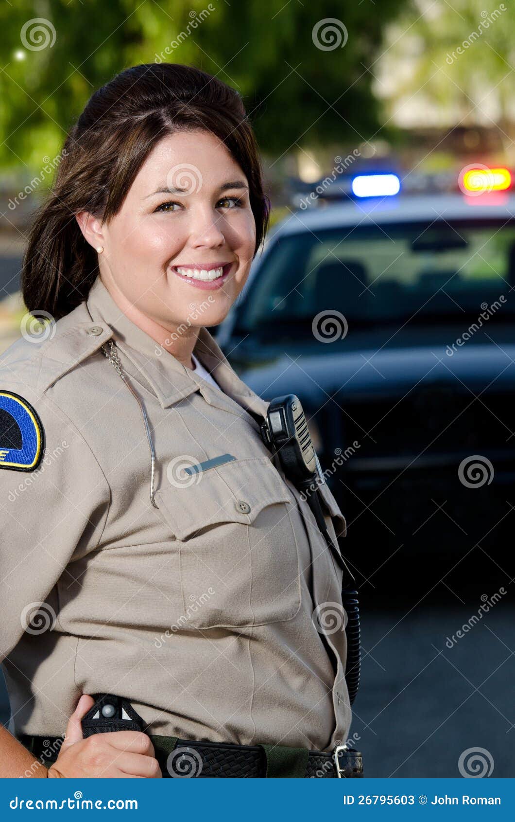 Smiling officer stock image. Image of grin, pretty, policewoman - 26795603