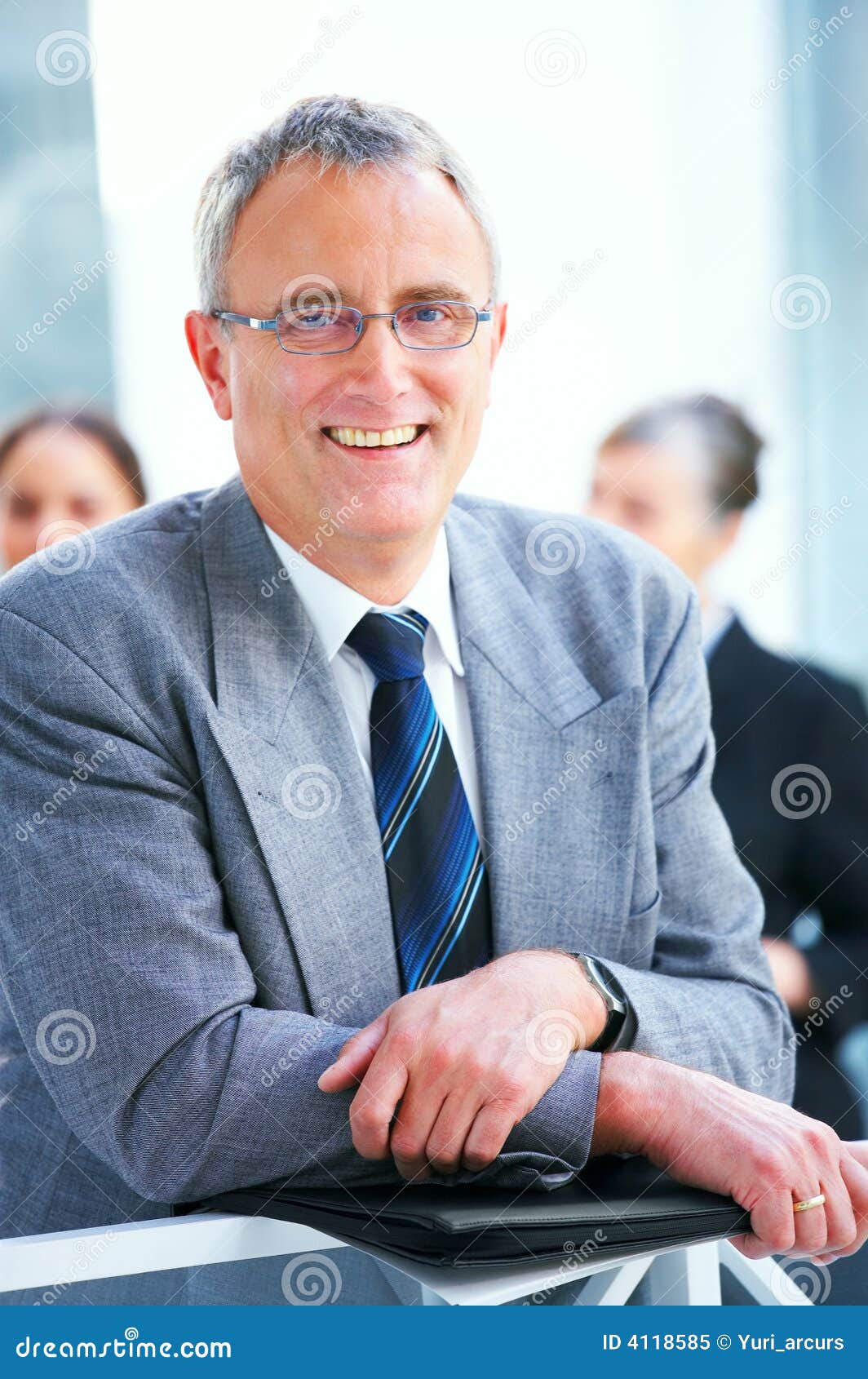 Smiling old business man stock image. Image of manager - 4118585