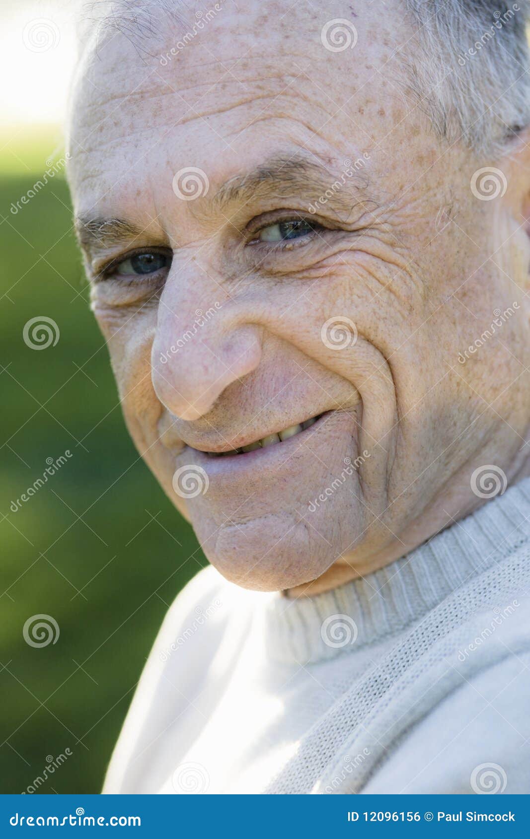 Smiling Old Man stock photo. Image of outside, smiling - 12096156