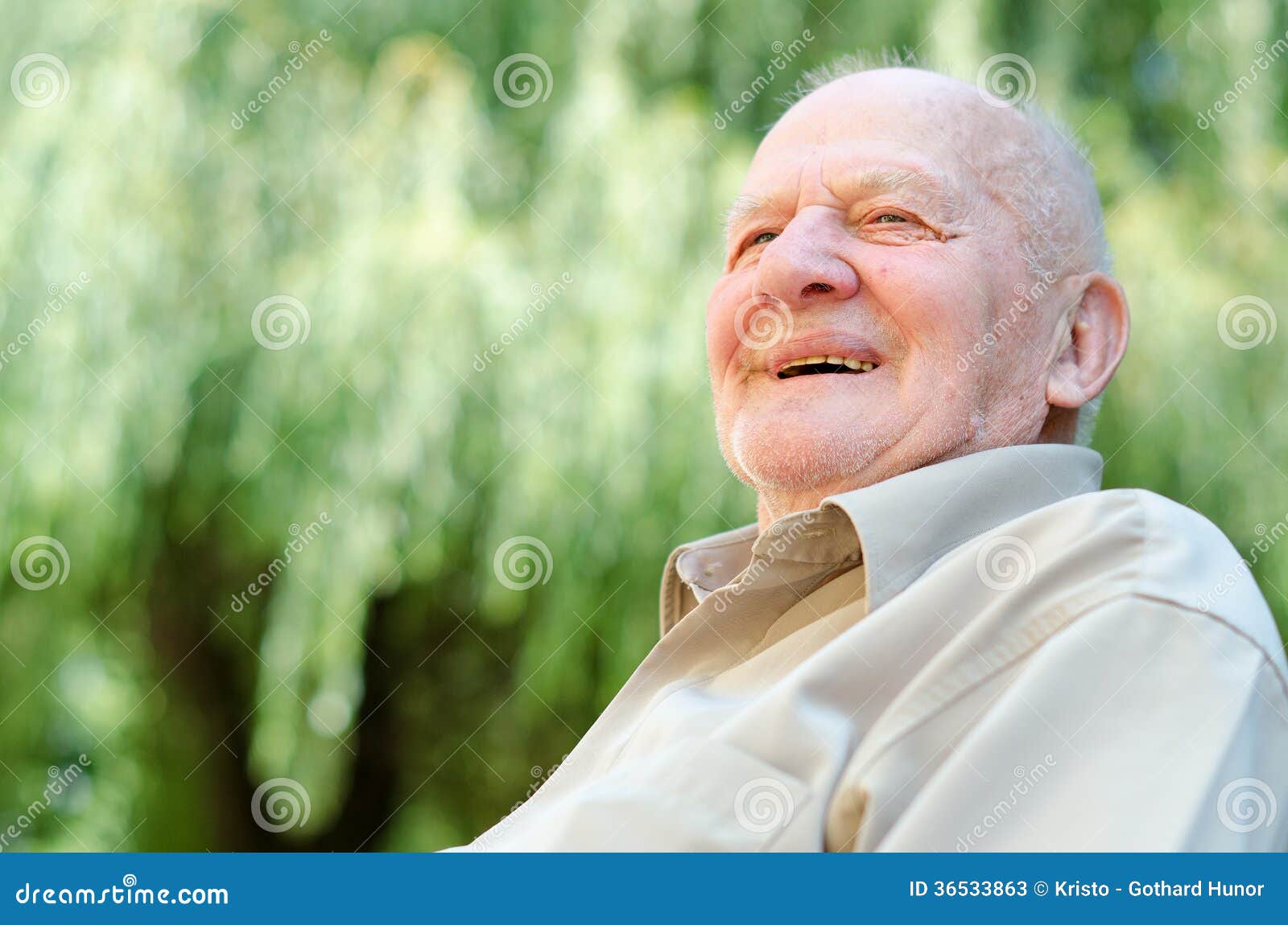 Smiling old man stock image. Image of outside, elderly - 36533863