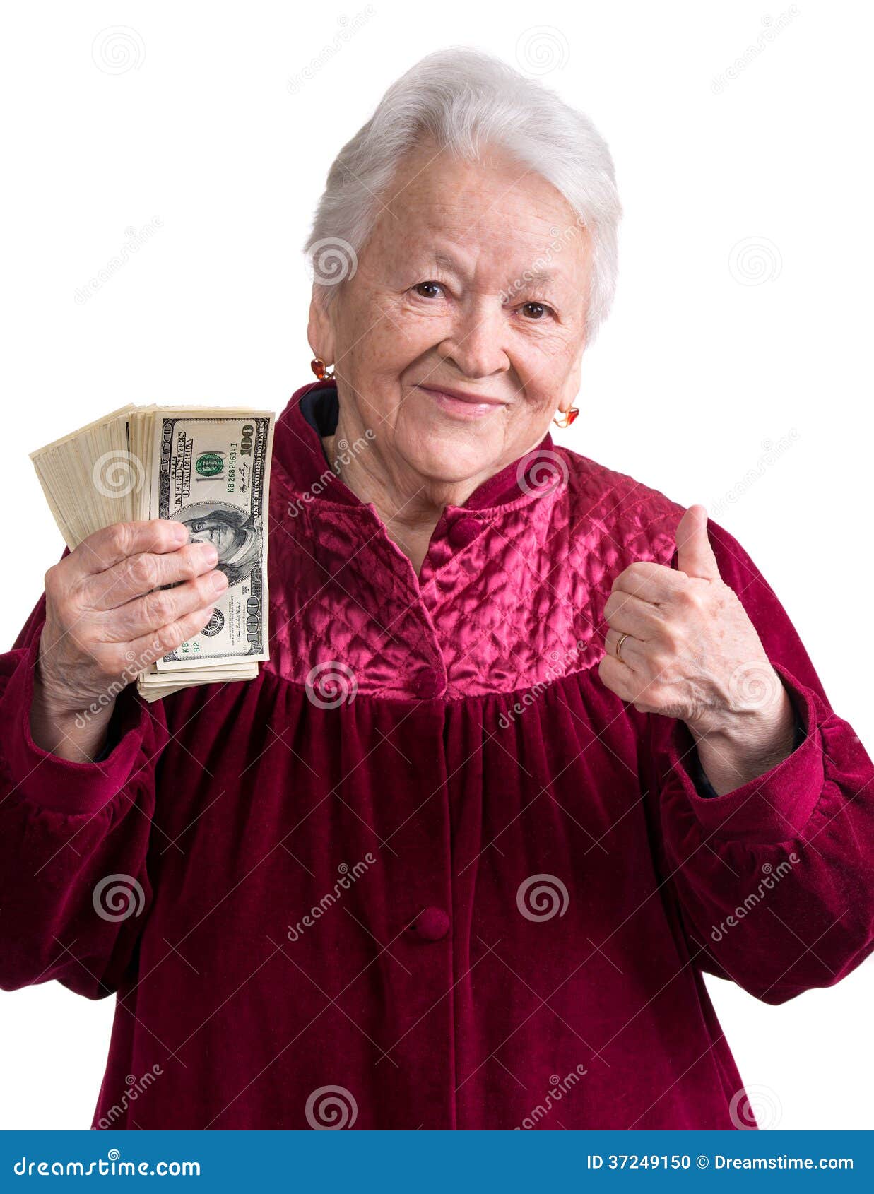 Smiling Old Woman Holding Money Stock Photo - Image of pension, female ... Smiling Old Woman Holding Money Stock Photo - Image of pension, female ...
