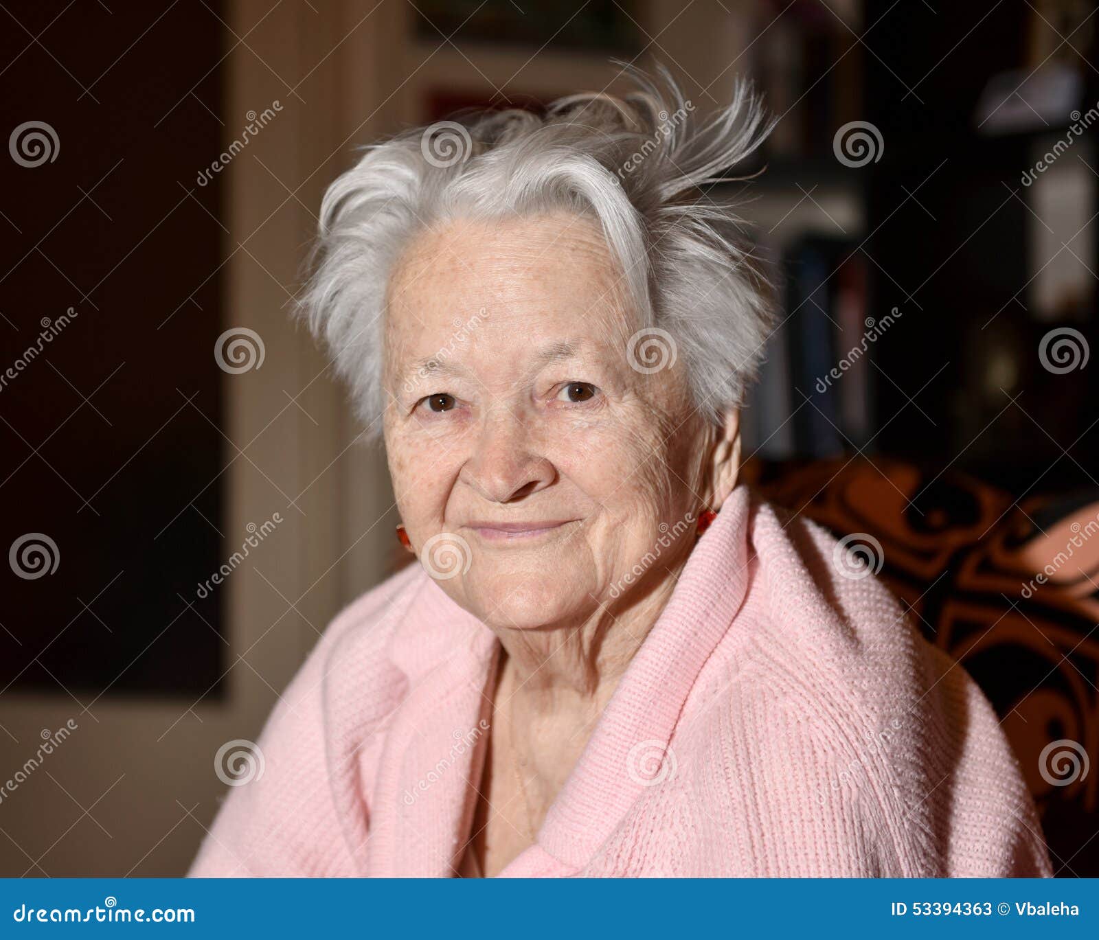 Smiling old woman stock image. Image of portrait, single - 53394363