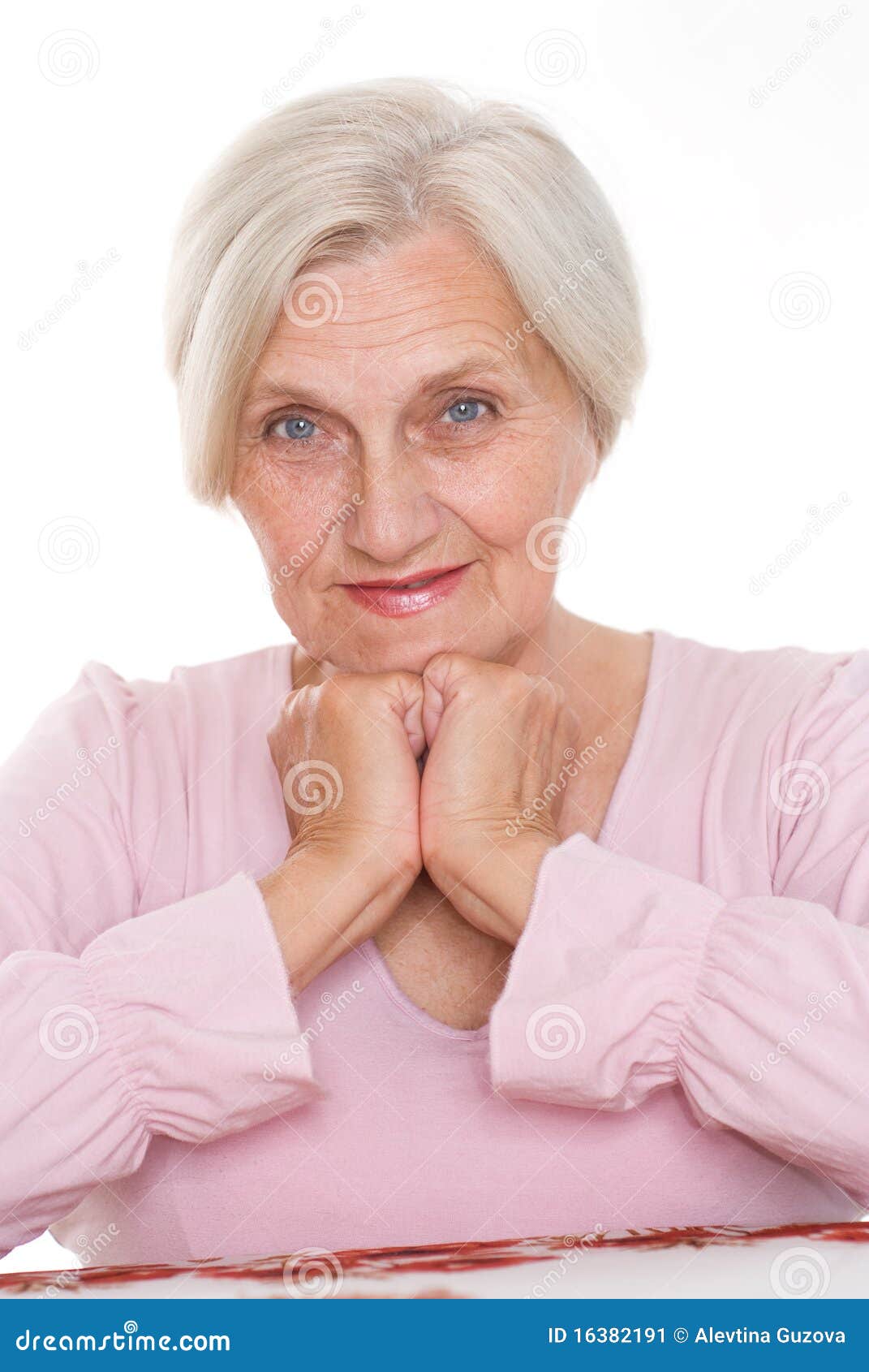 Smiling Old Women at the Desk Stock Image - Image of catalog, cheerful ...