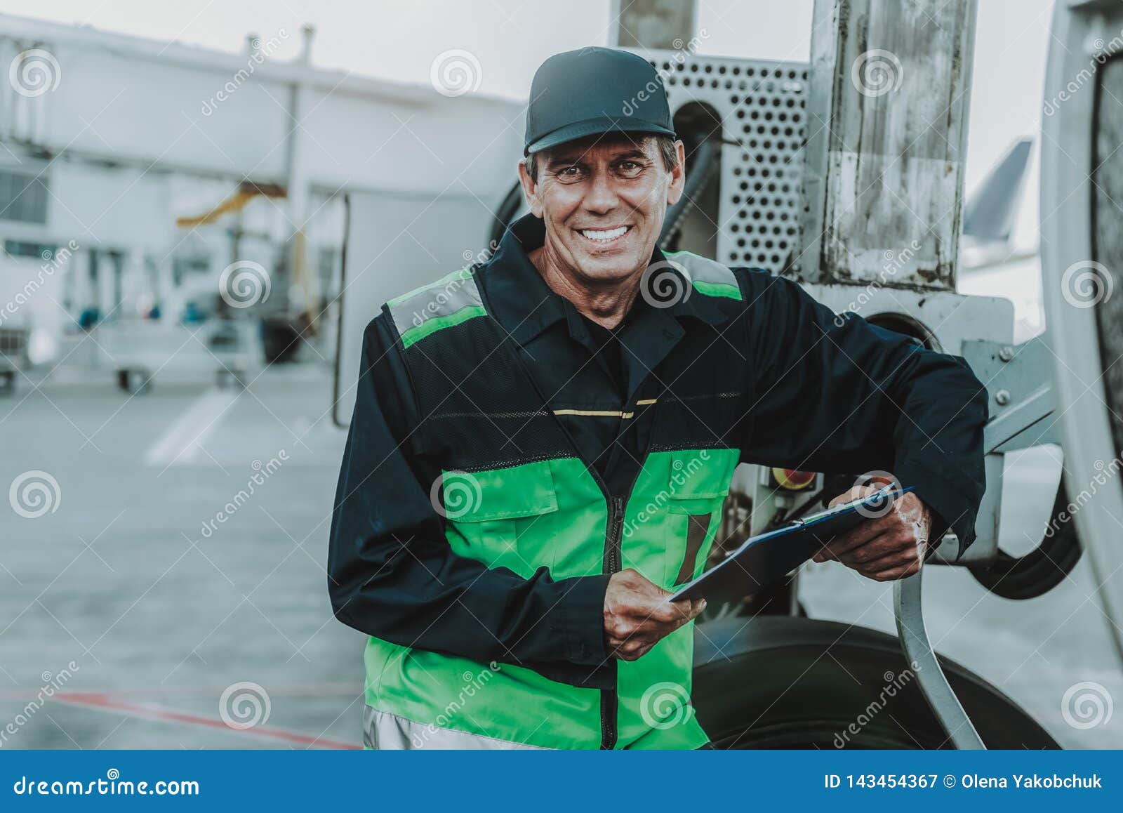 Smiling Old Worker from Technical Staff Having Job Stock Image - Image ...